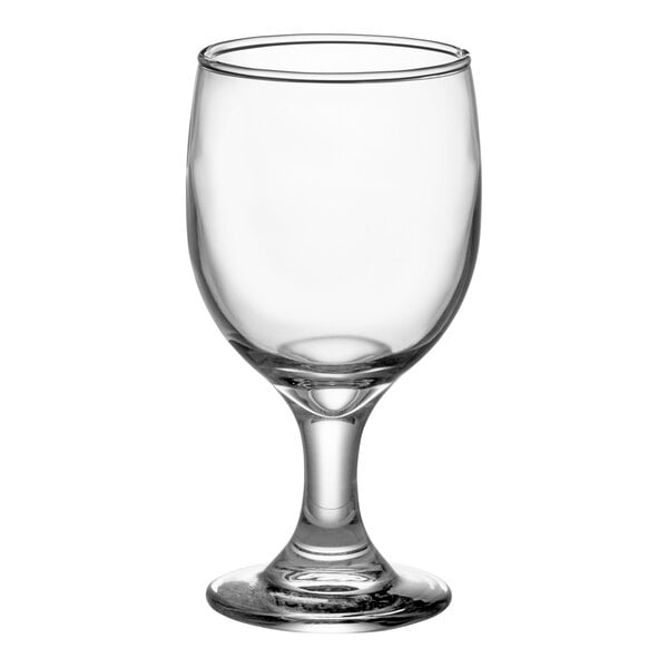 Glownary Crystal Clear Glass Goblet, 11.5 oz, Stemmed Round Design ...