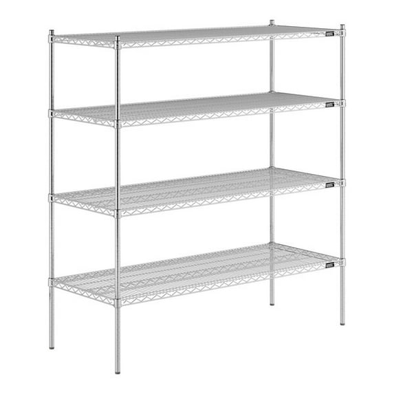 Glownary Heavy-Duty Wire Shelving Unit, 24W x 60L x 64H inches, 4 ...