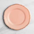 Glownary Heirloom Round Plastic Plate, 7.5 Inch, Blush Pink with Gold ...