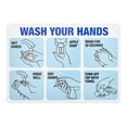 Glownary Reflective Wash Your Hands Safety Sign, 10 x 7 Inches ...