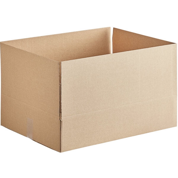 Glownary Shipping Box, 26 x 20 x 4 inches, Kraft Corrugated RSC, Single ...