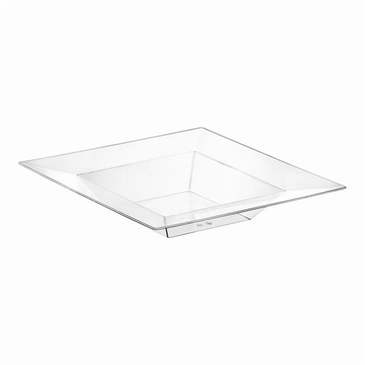 Glownary Square Clear Plastic Bowl, 12 oz, BPA Free, Wide Rim ...