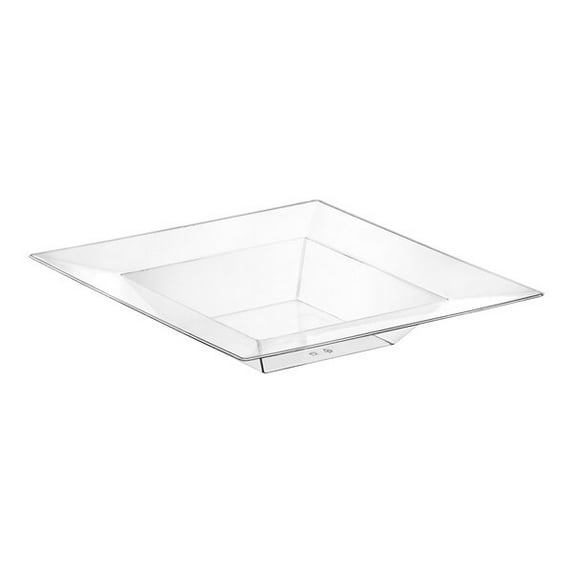 Glownary Square Plastic Bowl, 12 oz Clear, BPA Free Disposable, Wide ...