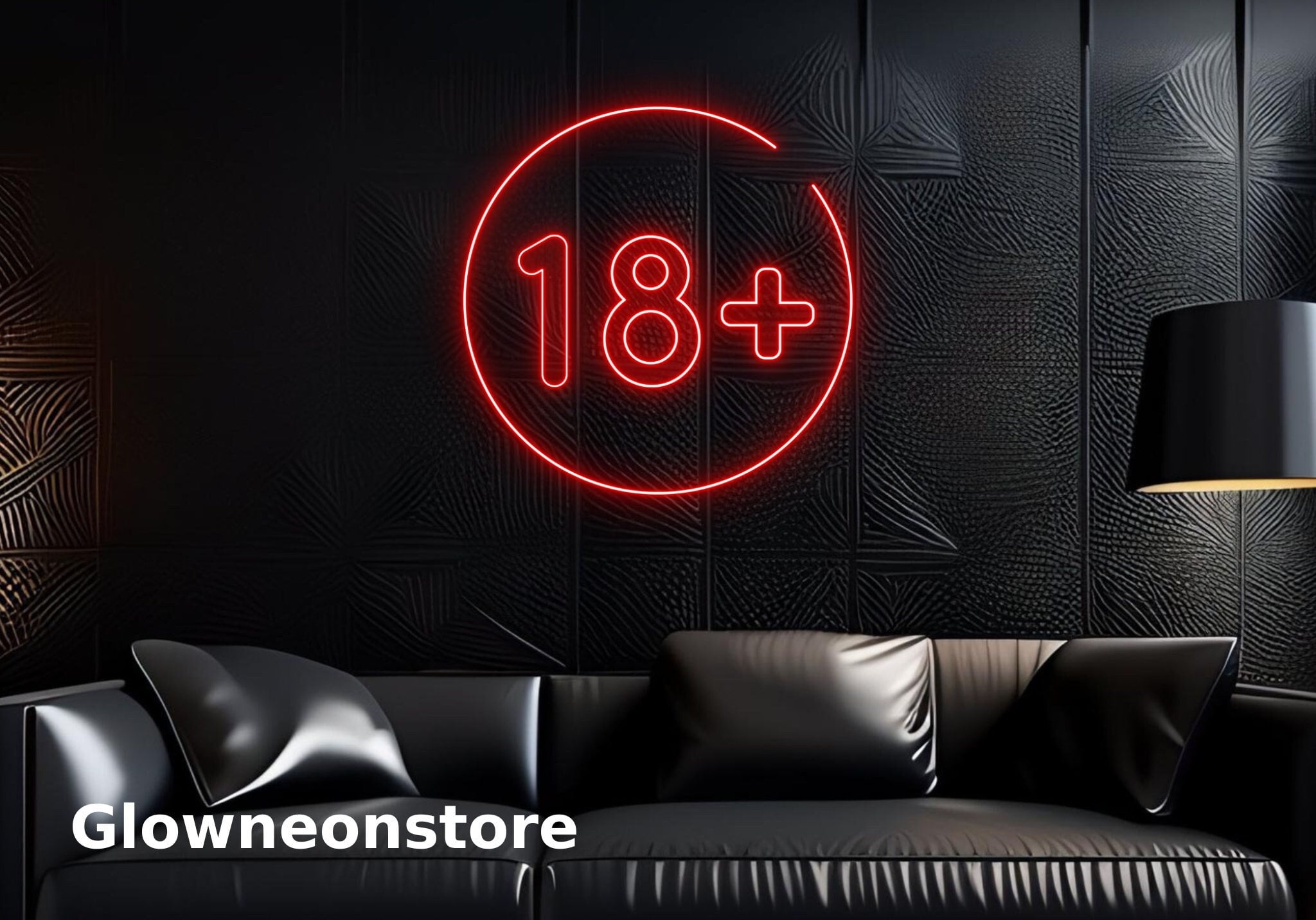 Glowneon 18+ Neon Sign, 18+ Birthday Party Celebration Decor, Symbol 18 ...