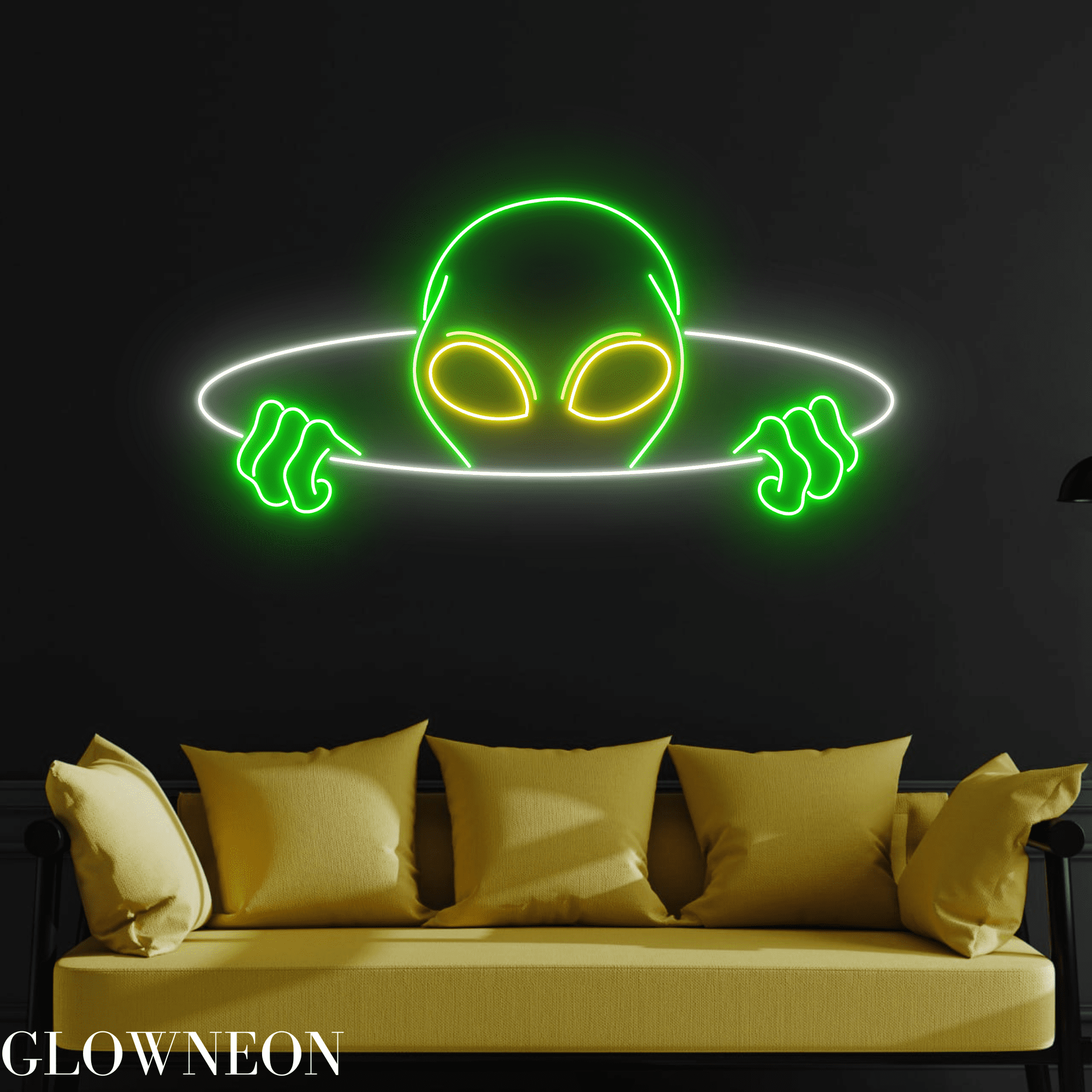 Glowneon Alien Hide And Seek Neon Sign, Alien Led Sign, Gift For Kids ...