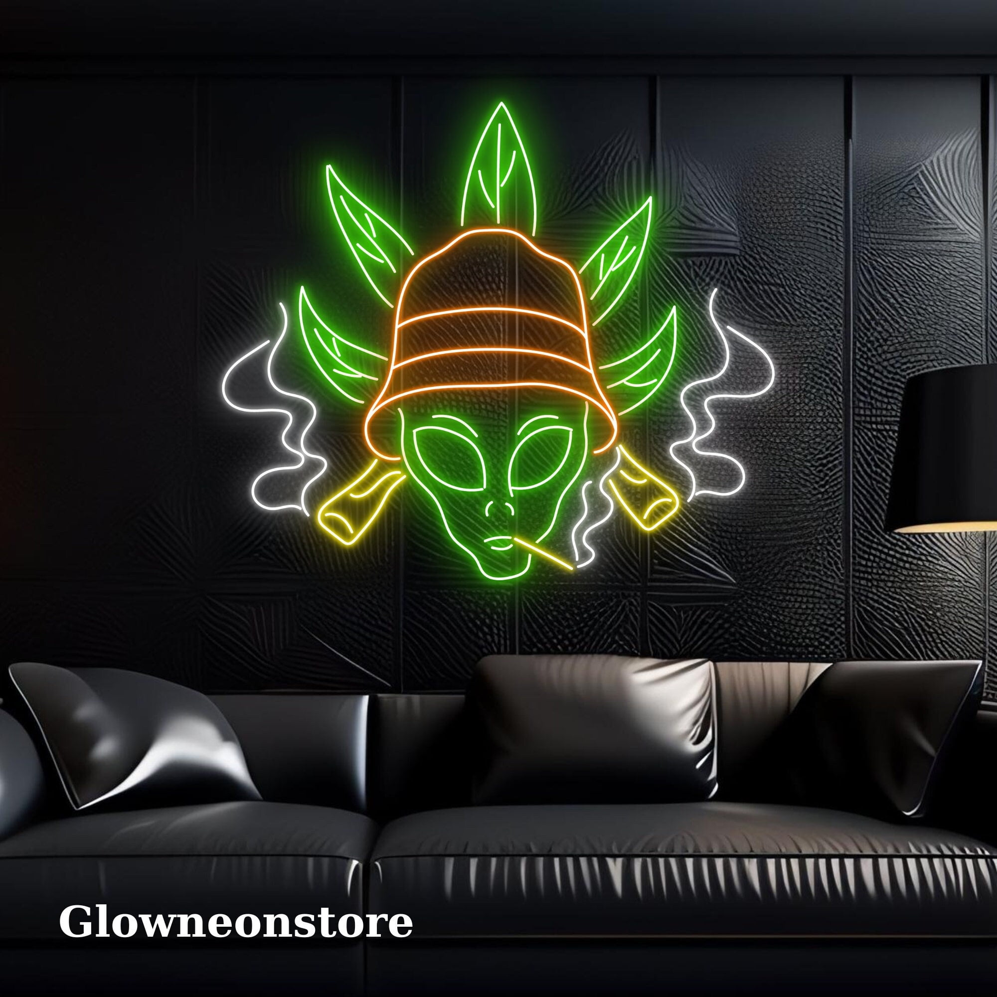 Glowneon Alien Neon Sign, Alien Led Light, Alien Wall Decor, Alien Art ...