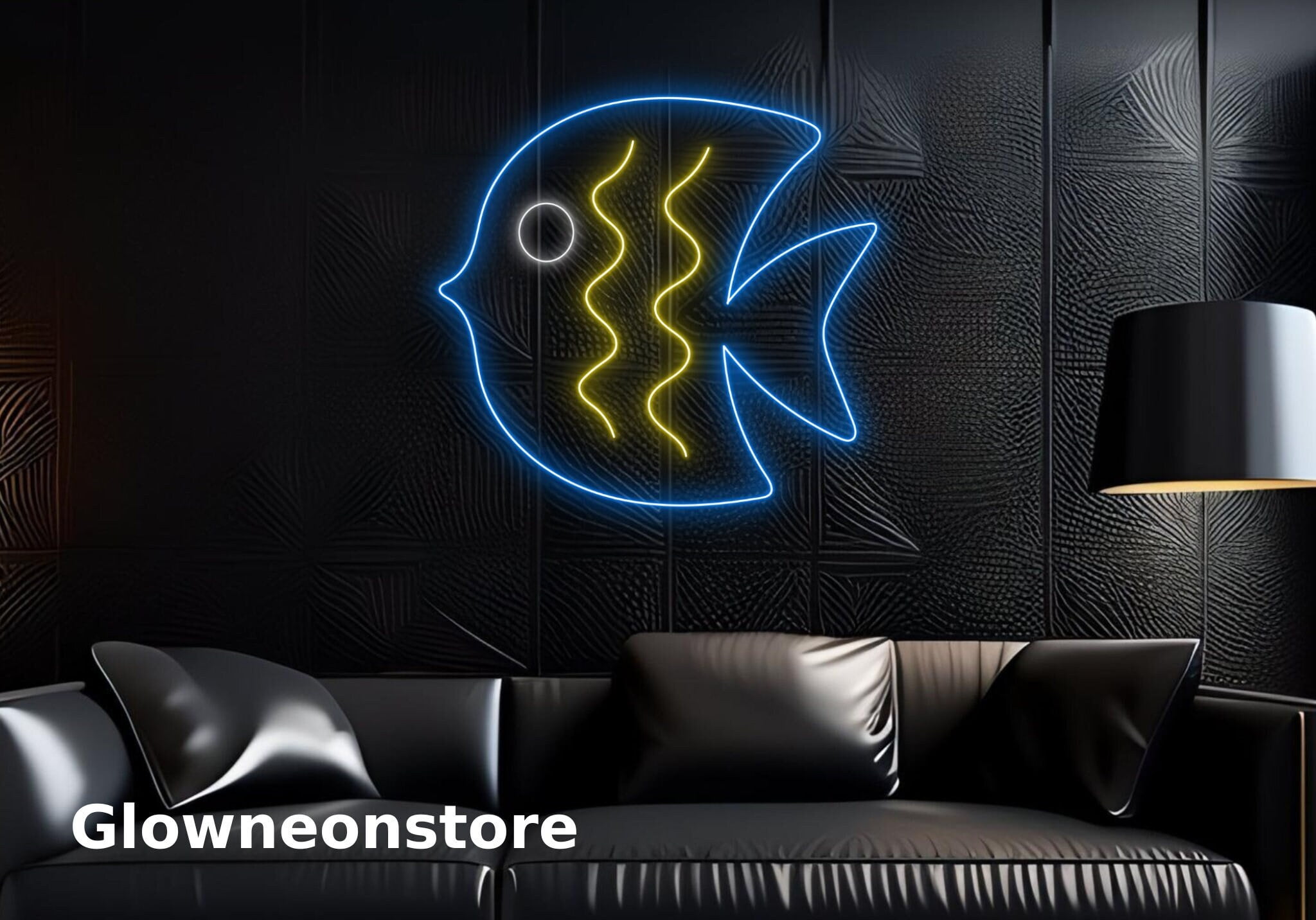 Glowneon Angelfish Neon Sign, Fish Neon Light Decor, Fish Ocean ...