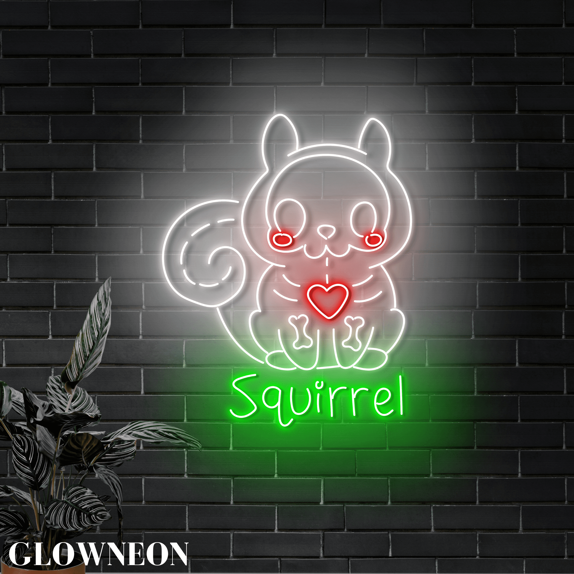 Glowneon Animal Dead Neon Sign, Dead Day Mexican Decor, Squirrel Sign ...