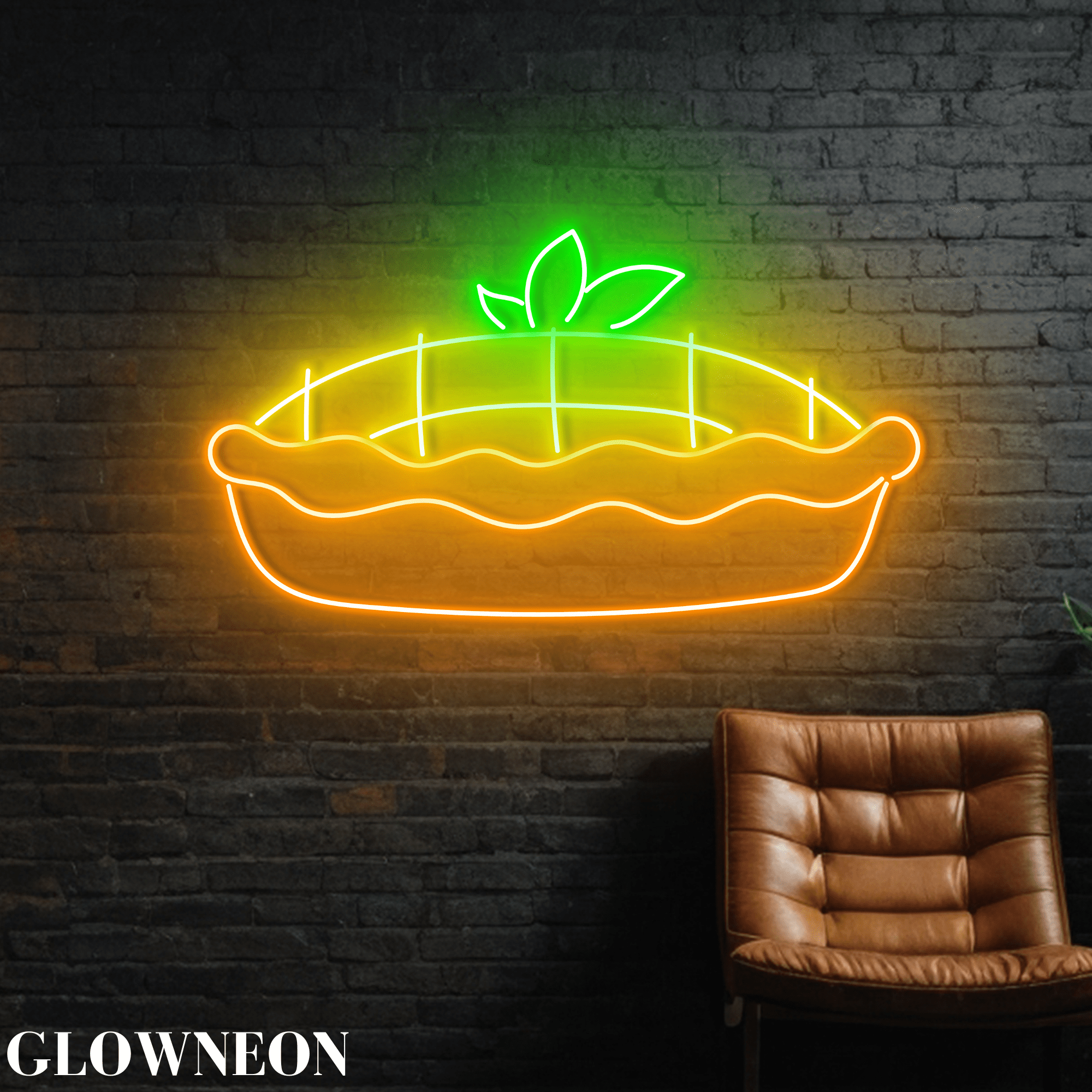 Glowneon Apple Pie Neon Sign, Apple Cake Led Sign, Bakery Wall Decor ...