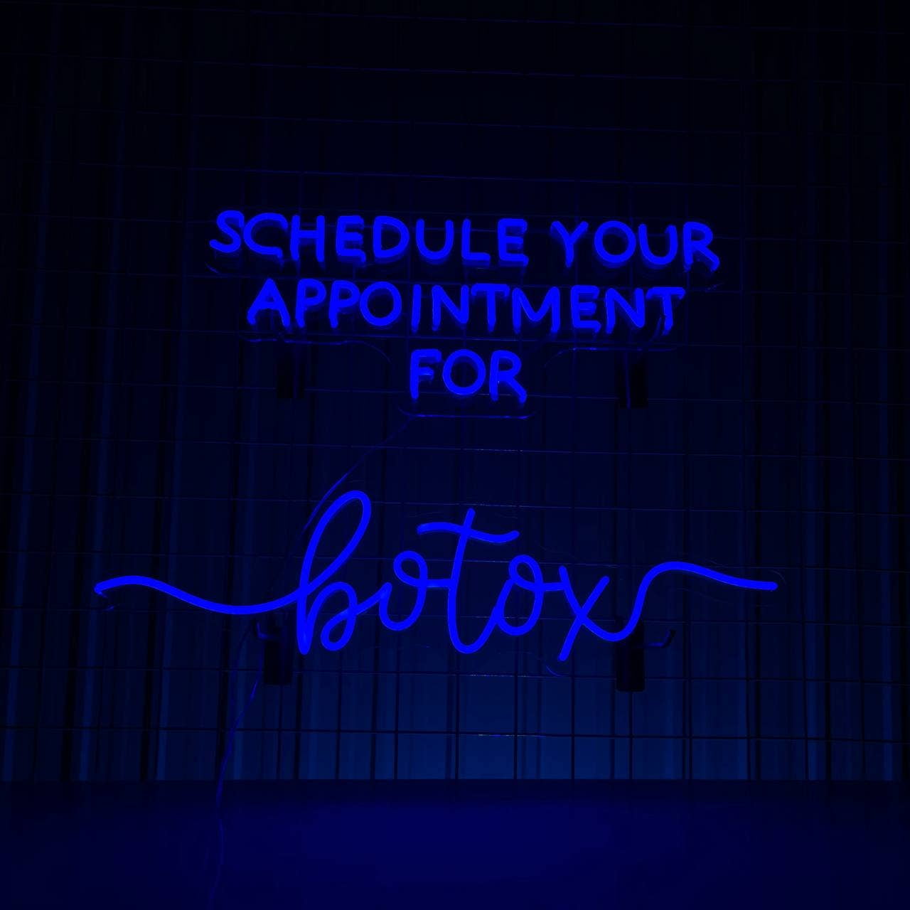 Glowneon Appointment For Botox Neon Sign, Boutique Spa Wall Decor ...
