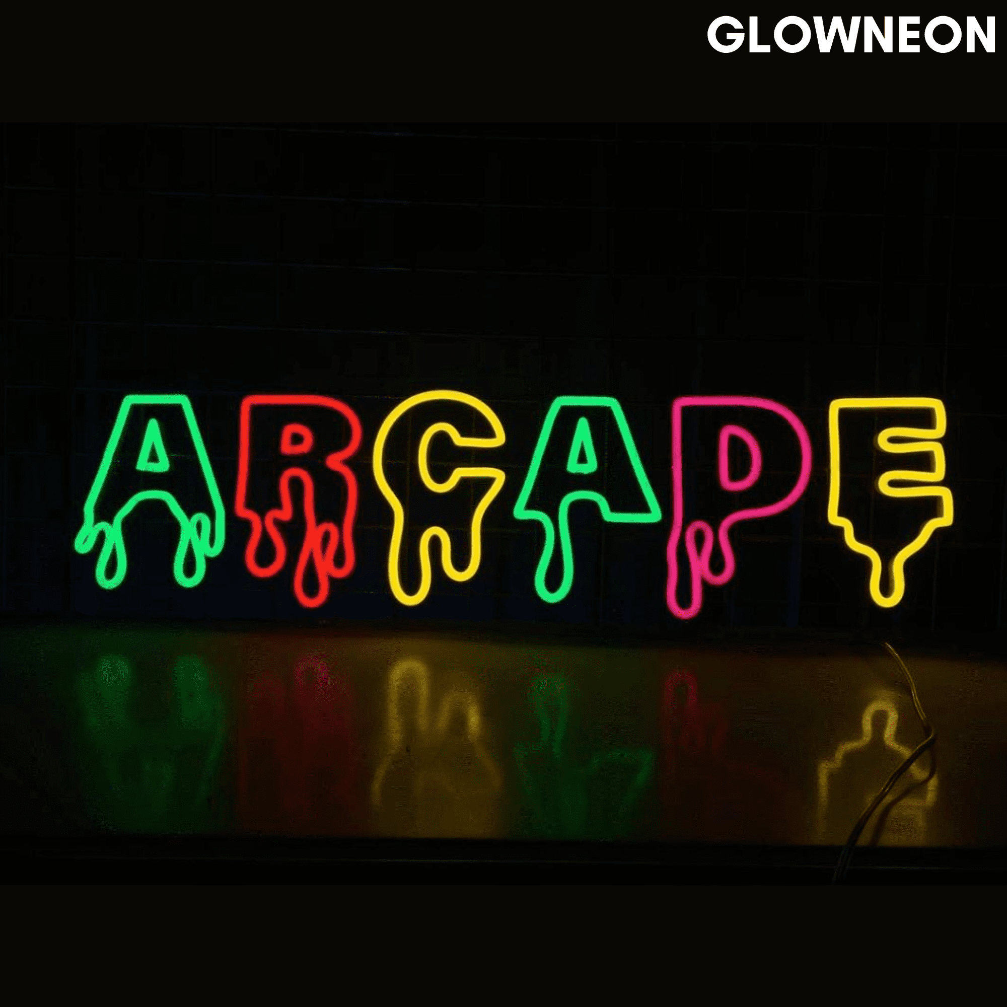 Glowneon Arcade Neon Sign, Arcade Pinball Led Sign, Game Room Decor ...