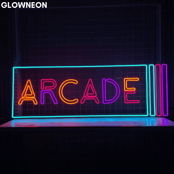 Glowneon Arcade Neon Sign, Arcade Signboard Led Sign, Game Room Decor ...