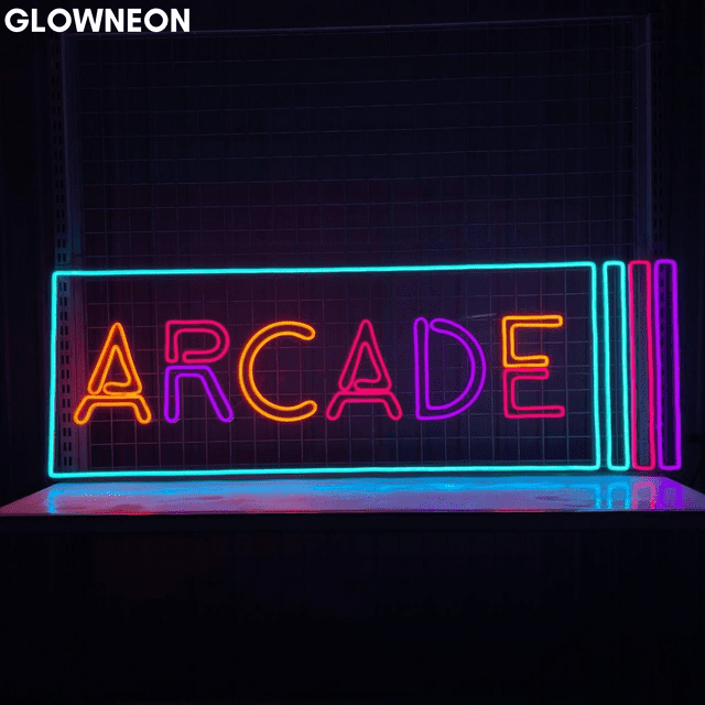 Glowneon Arcade Neon Sign, Arcade Signboard Led Sign, Game Room Decor ...