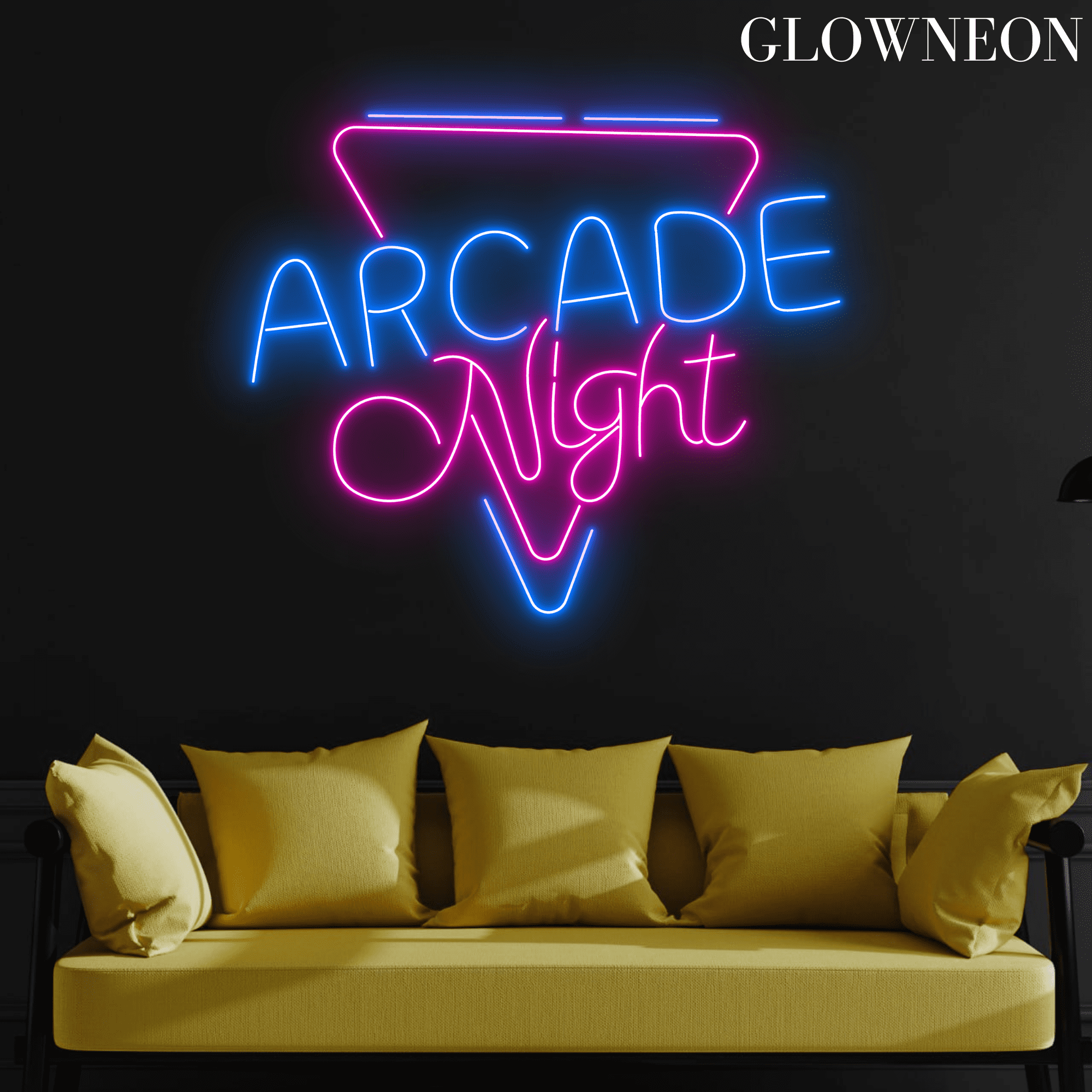 Glowneon Arcade Night Neon Sign, Arcade Pinball Led Sign, Game Decor ...