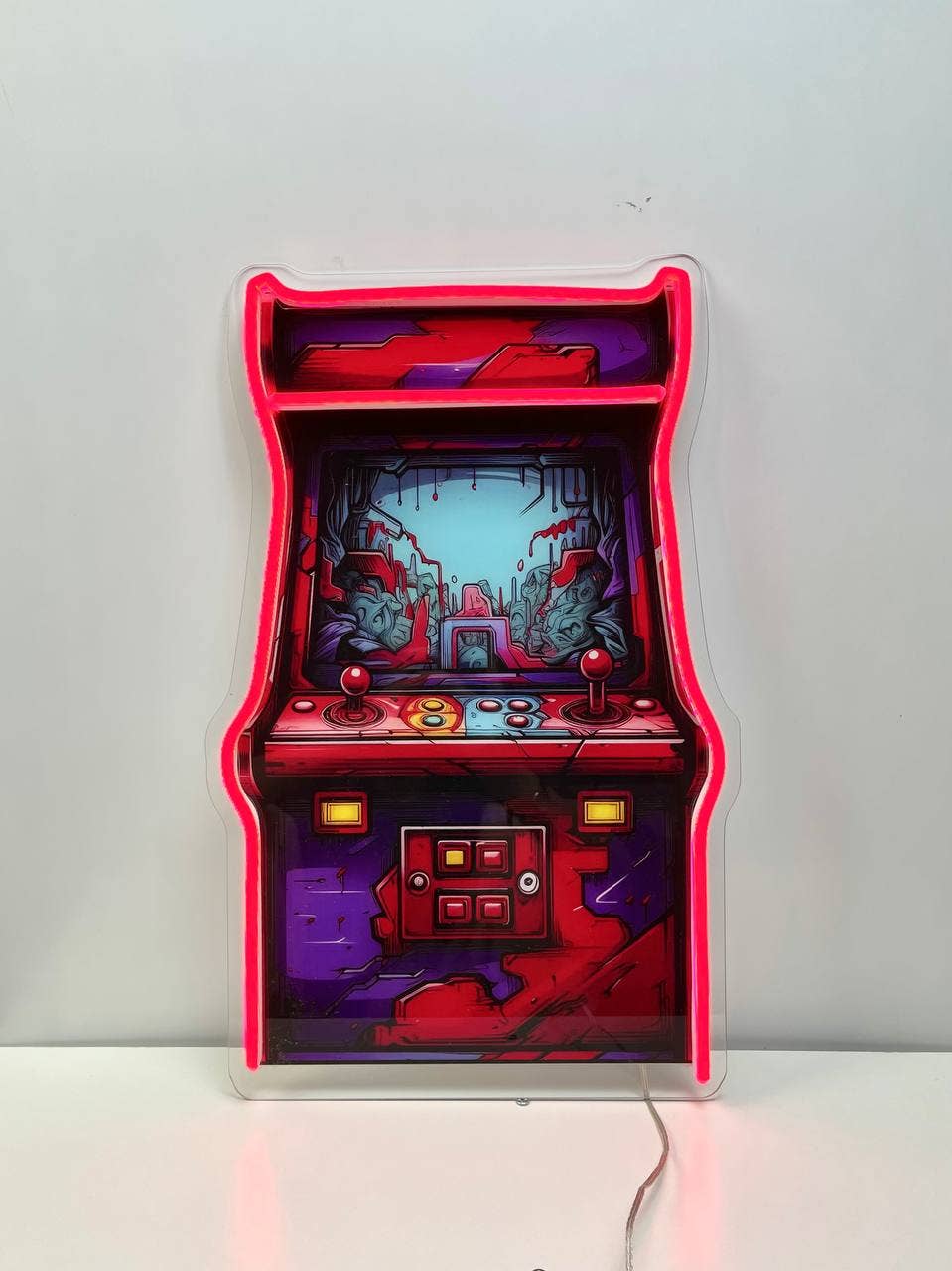 Glowneon Arcade Retro Neon Acrylic Print Sign, Gaming Room Wall Decor ...