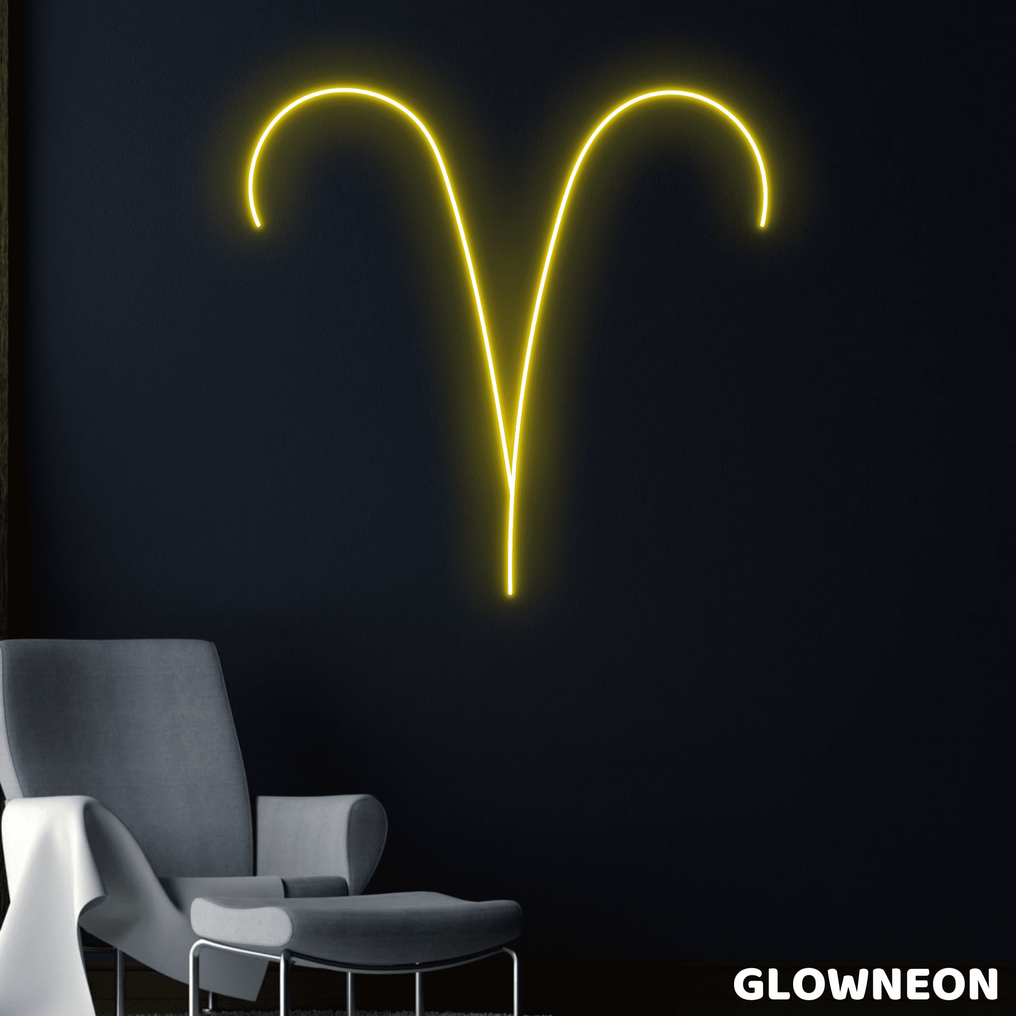 Glowneon Aries Neon Sign, Aries Horoscope Led Sign, Astrology Light ...