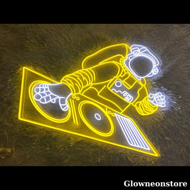 Glowneon Astronaut DJ Neon Sign, Astronaut Led Sign, Party Decor, Bar ...