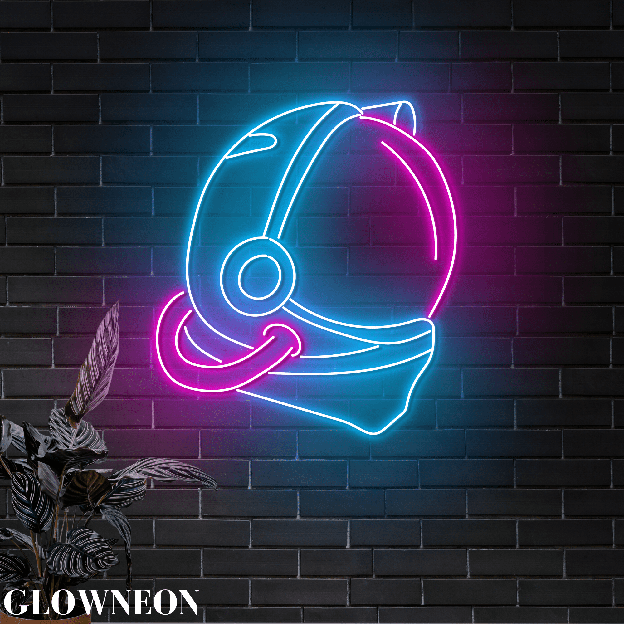 Glowneon Astronaut Helmet Led Wall Art, Astronaut Spaceman Neon Sign ...