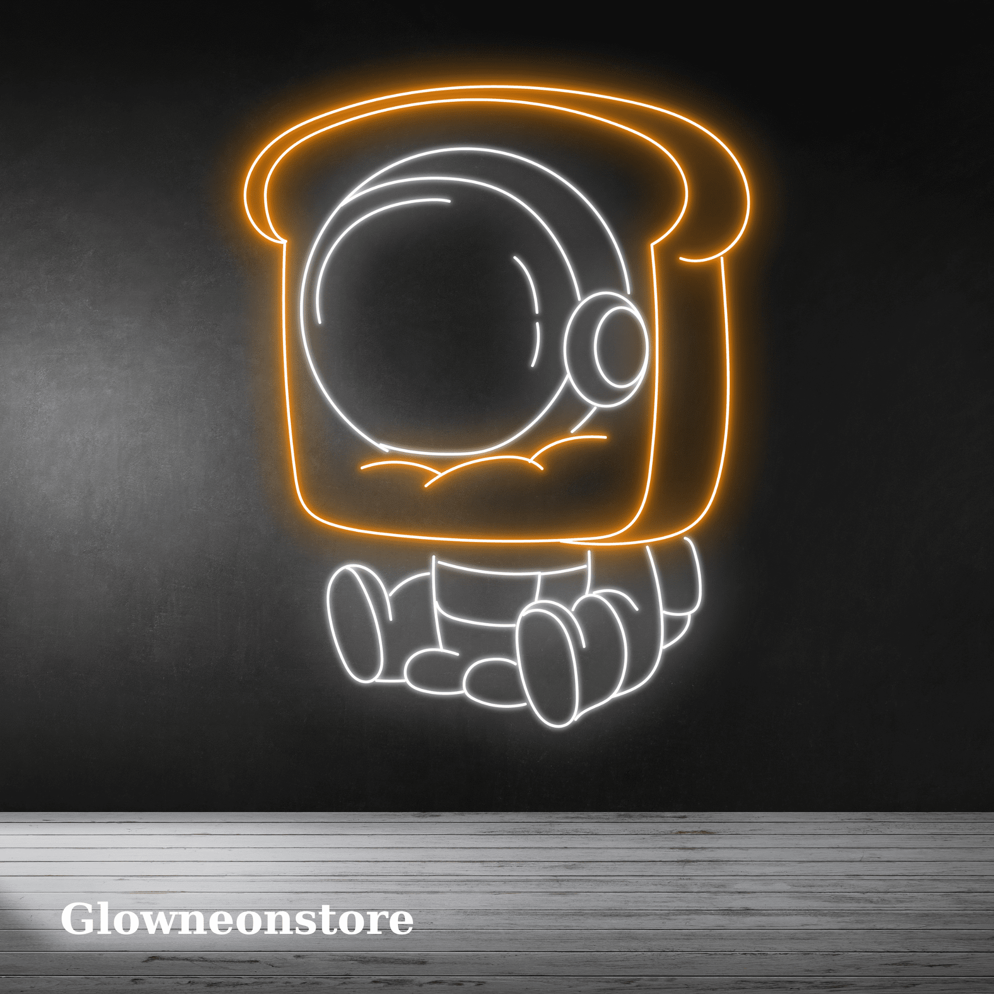 Glowneon Astronaut Sandwich Neon Sign, Spaceman Bake Decor Led Sign ...