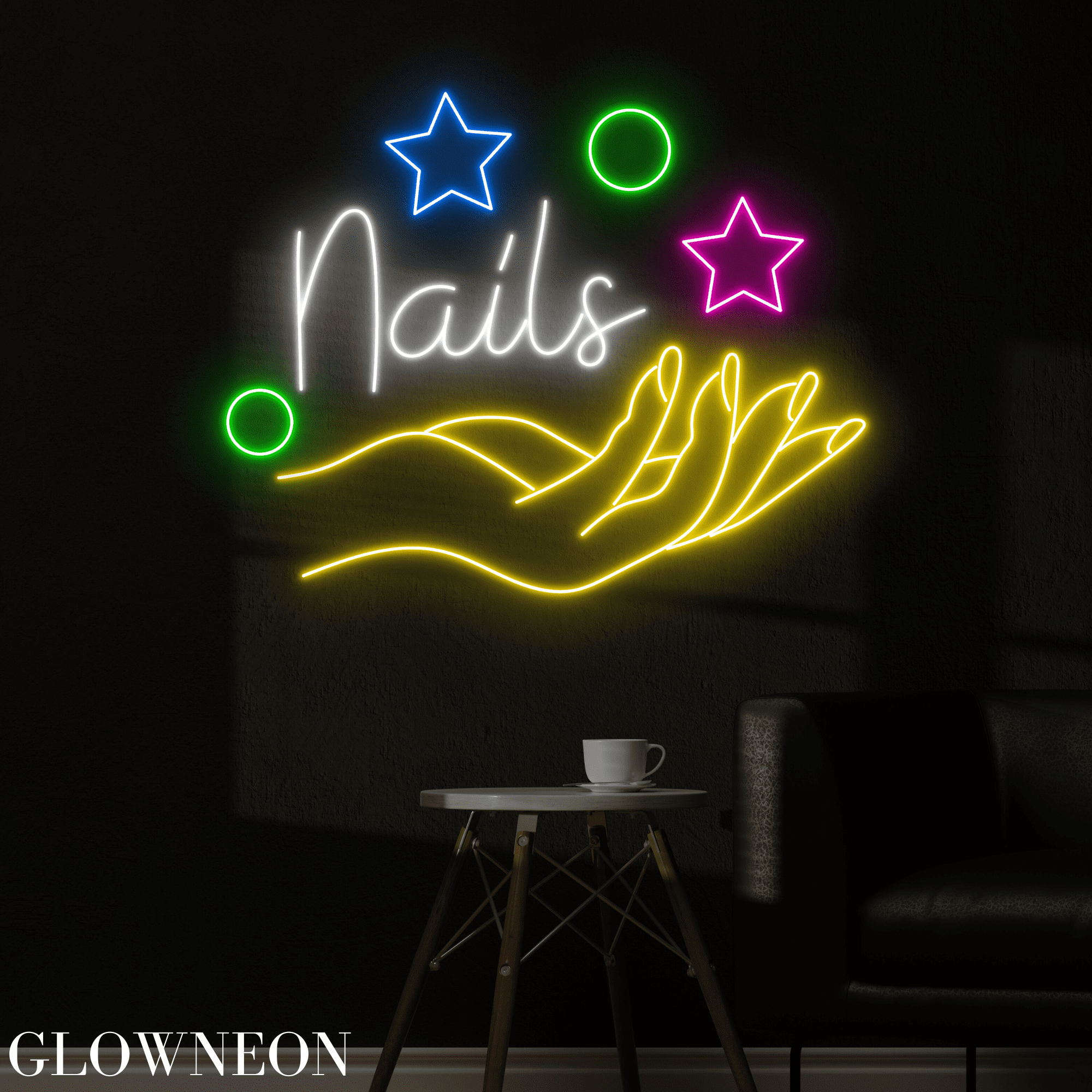 Glowneon Attract Attention To Your Nail Salon By Hand Nails Neon Sign ...