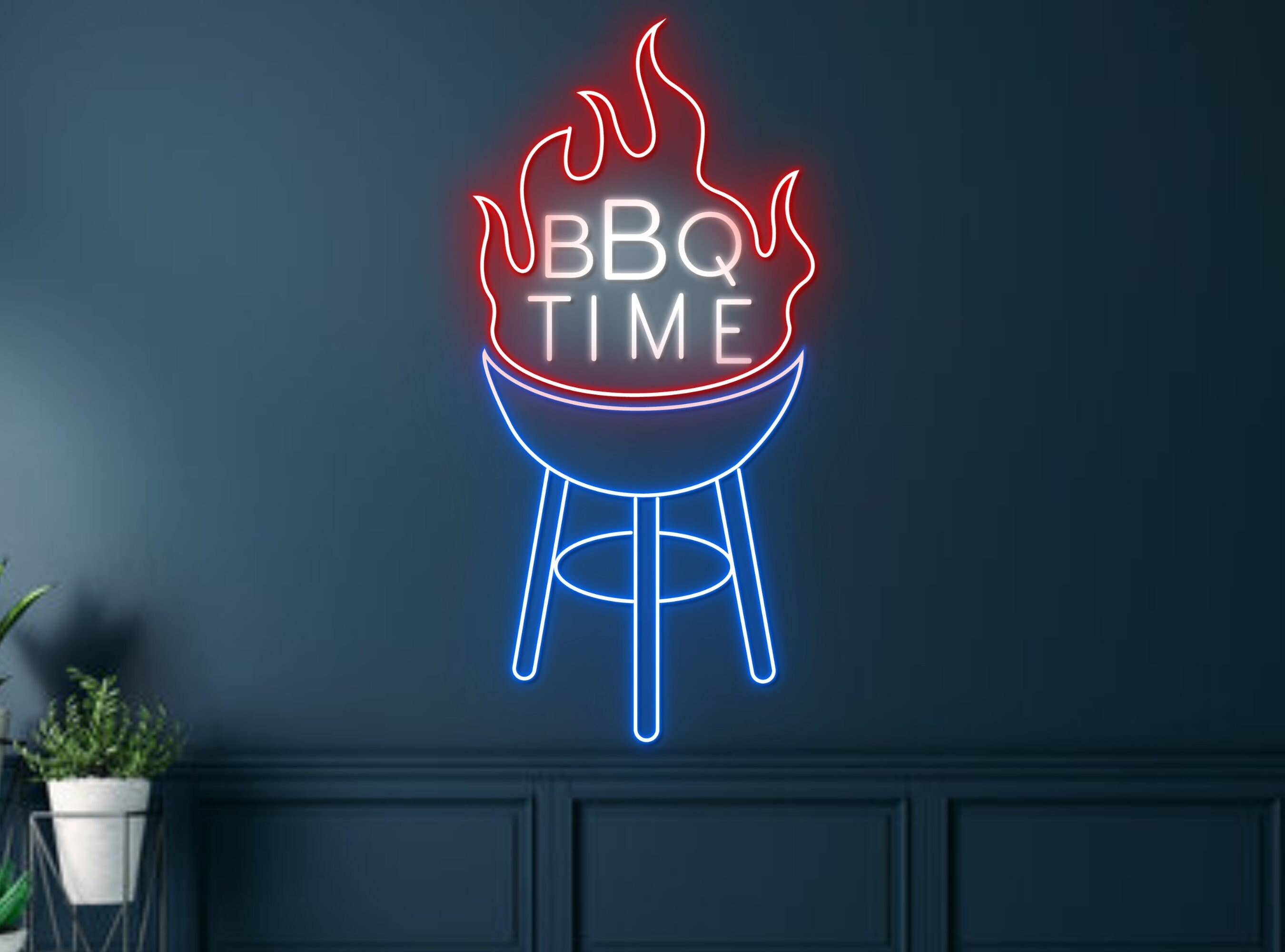 Glowneon BBQ Grill Neon Sign, BBQ Restaurant Wall Decor - Walmart.com