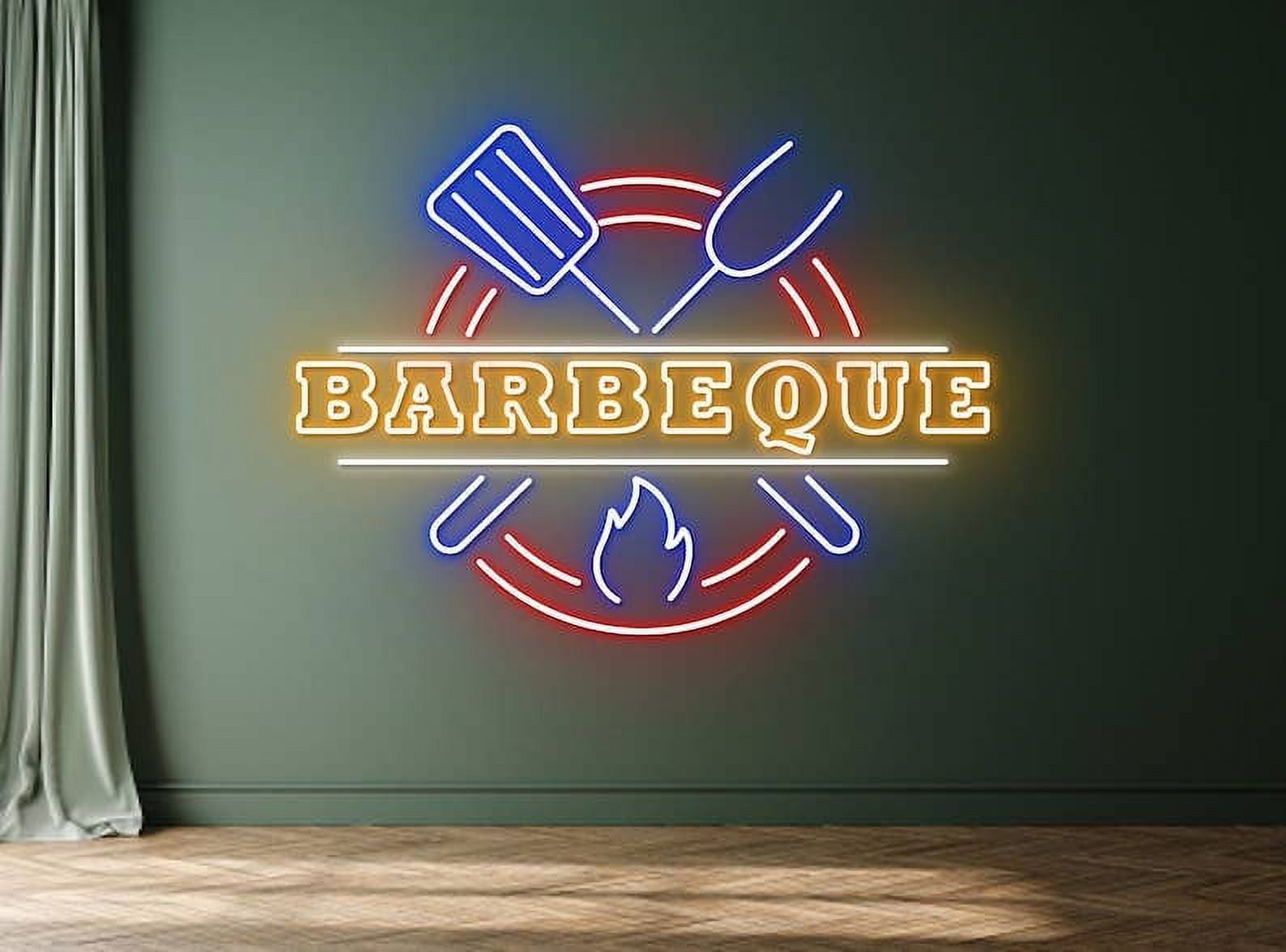 Glowneon BBQ Restaurant Neon Sign Decor - Walmart.com