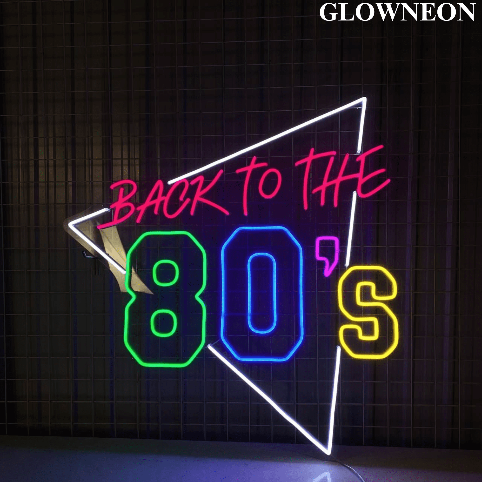 Glowneon Back To The 80's Neon Sign, 80's Music Bar Pub Neon Wall Art ...