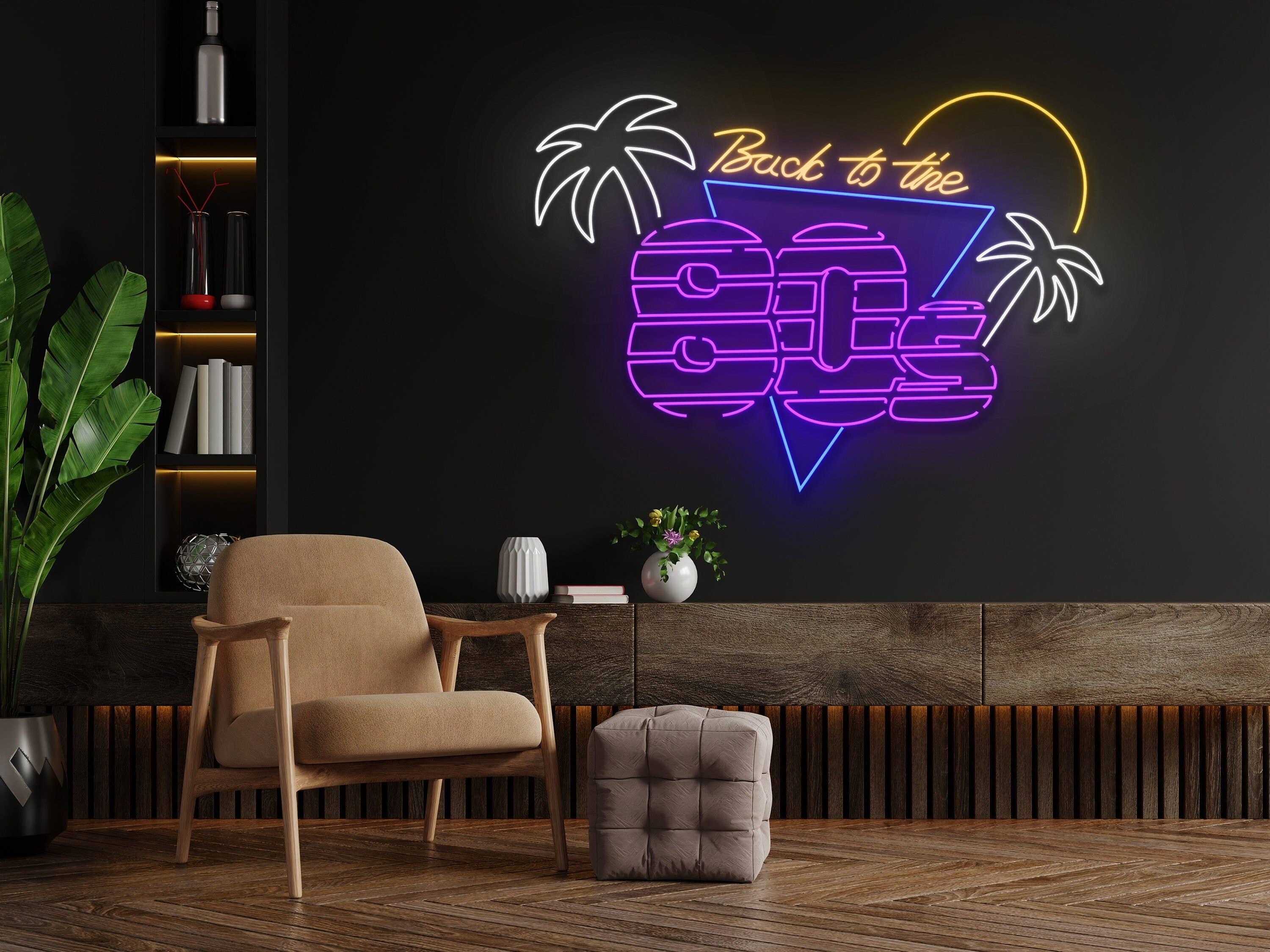 Glowneon Back To The 80's Neon Sign, Vintage Retro Neon Sign - Walmart.com