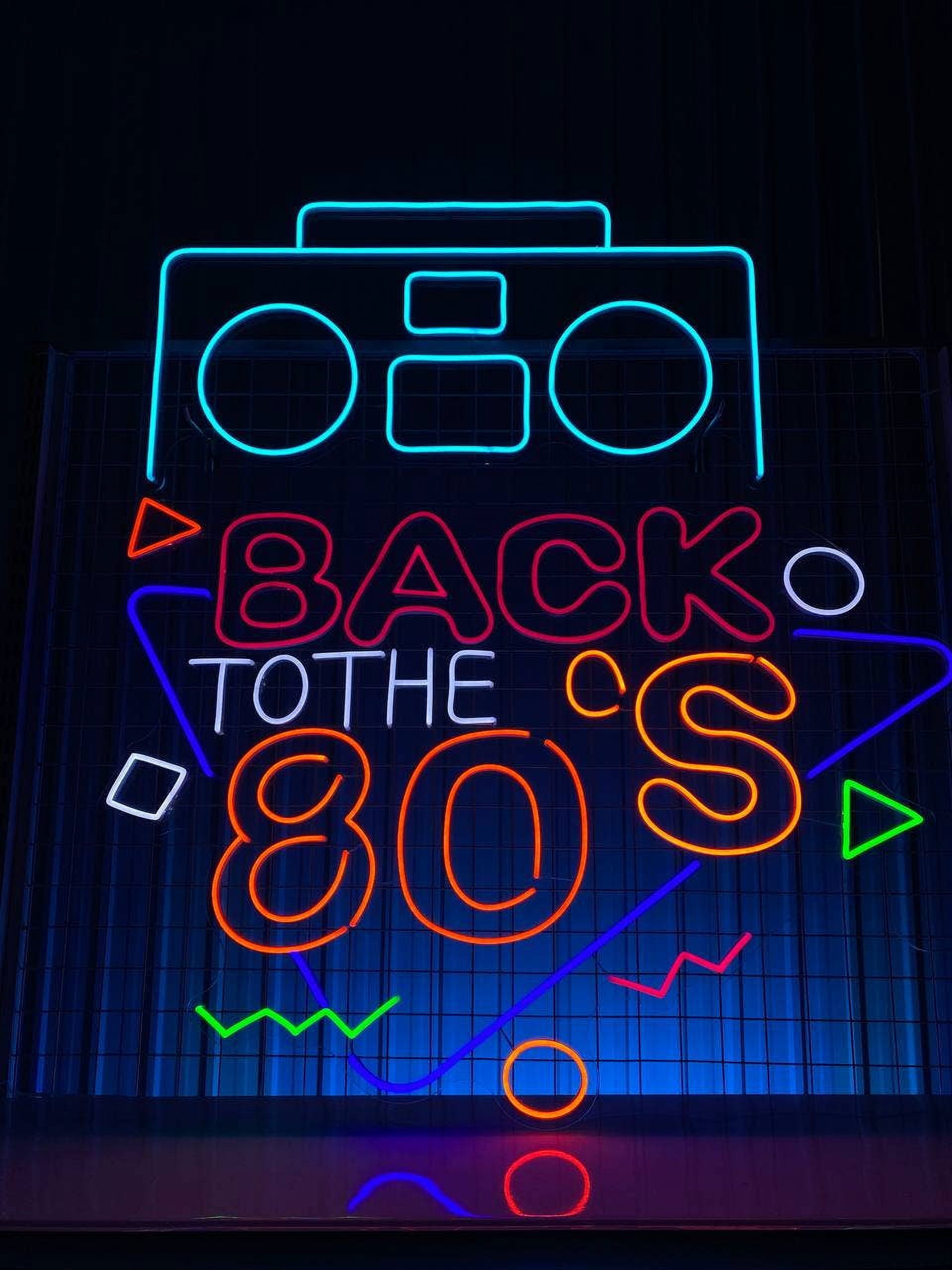 Glowneon Back To The 80's Neon Sign, Vintage decor led light - Walmart.com
