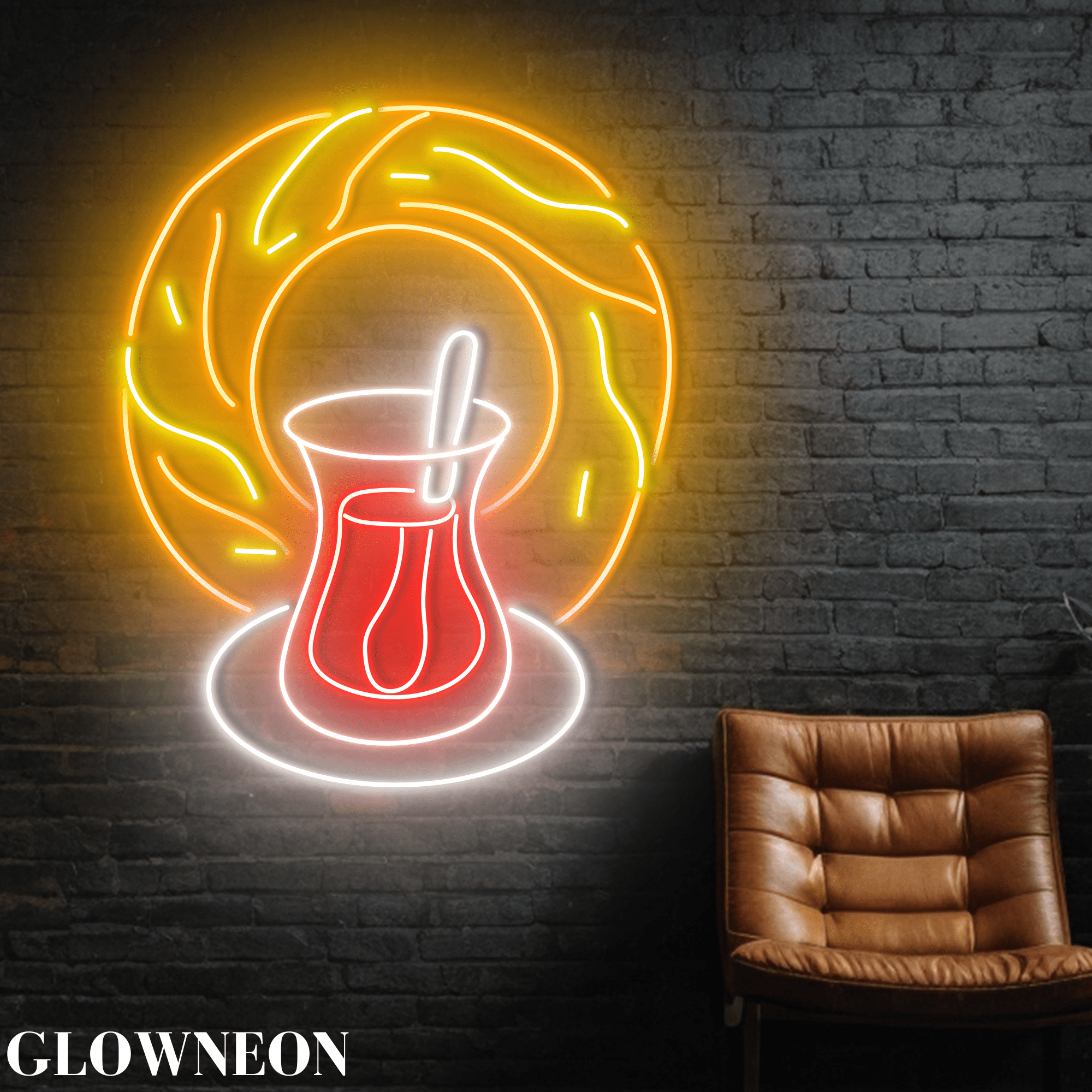 Glowneon Bagel Shop Led Sign, Bagel Bread Neon Sign, Bakery Wall Art ...