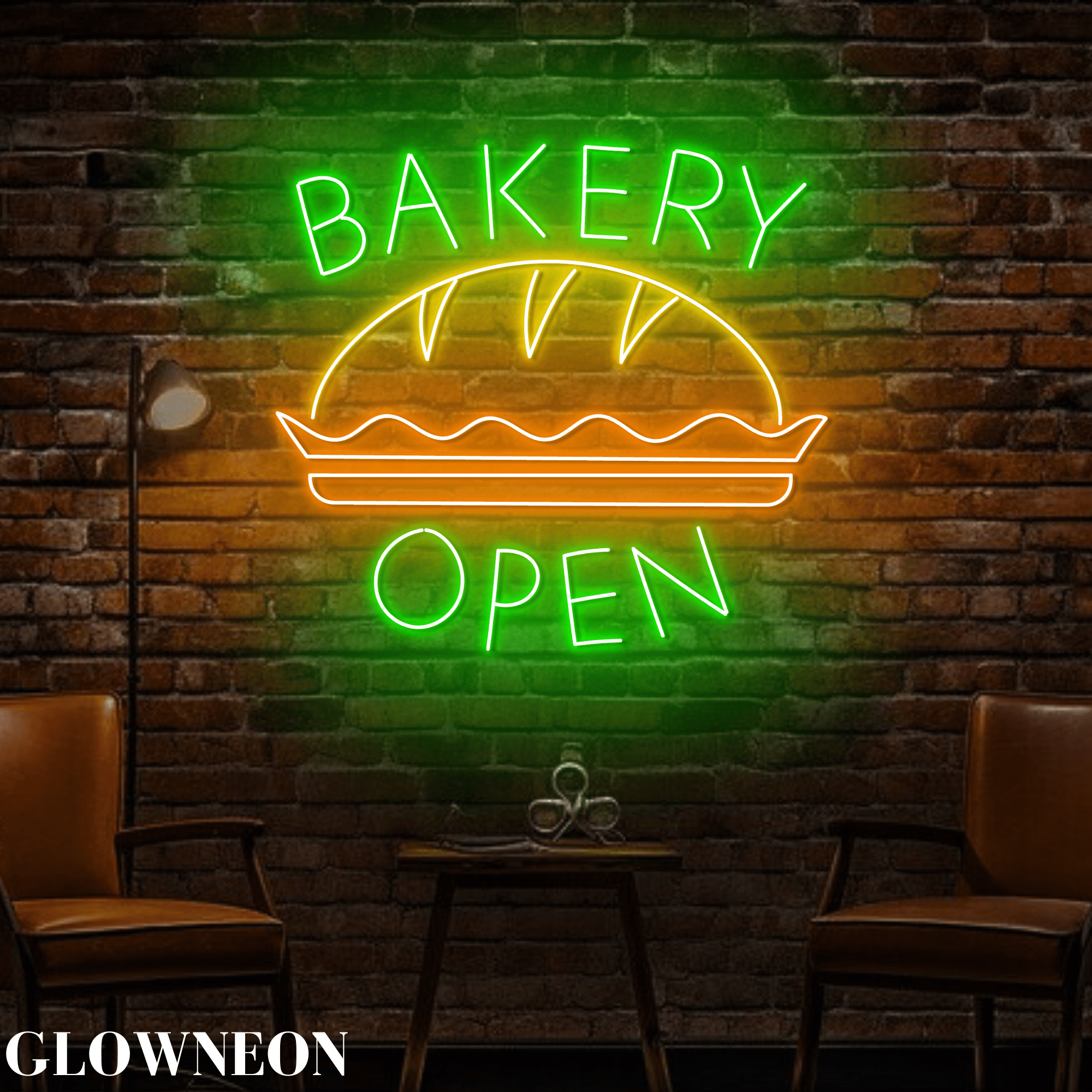 Glowneon Bakery Open Neon Sign, Open Bakery Bread Store Wall Led Sign ...