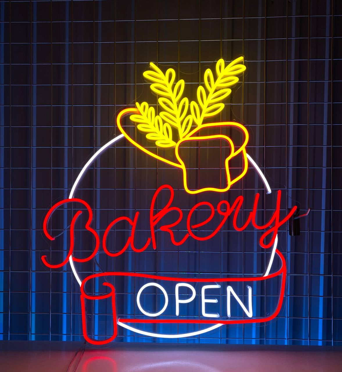 Glowneon Bakery Open Neon Sign, Open Bakery Led Wall Art Hanging ...