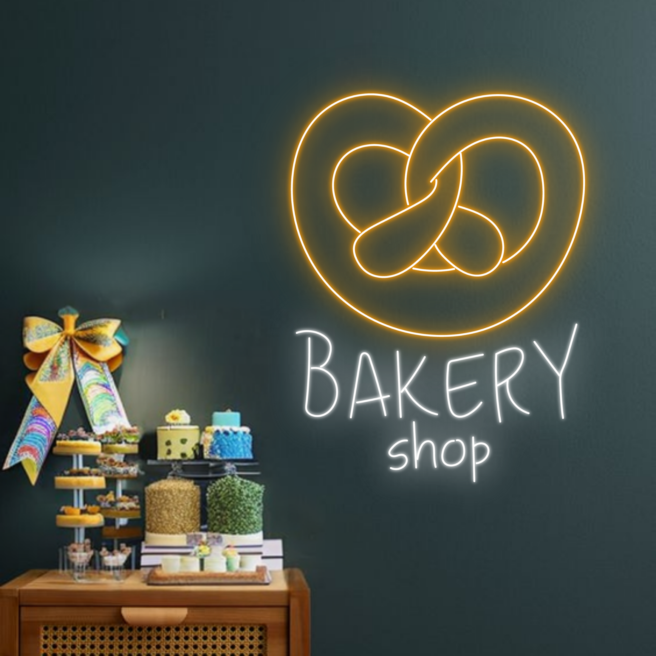Glowneon Bakery Shop Neon Sign, Bakery Long-lasting Signboard Decor ...