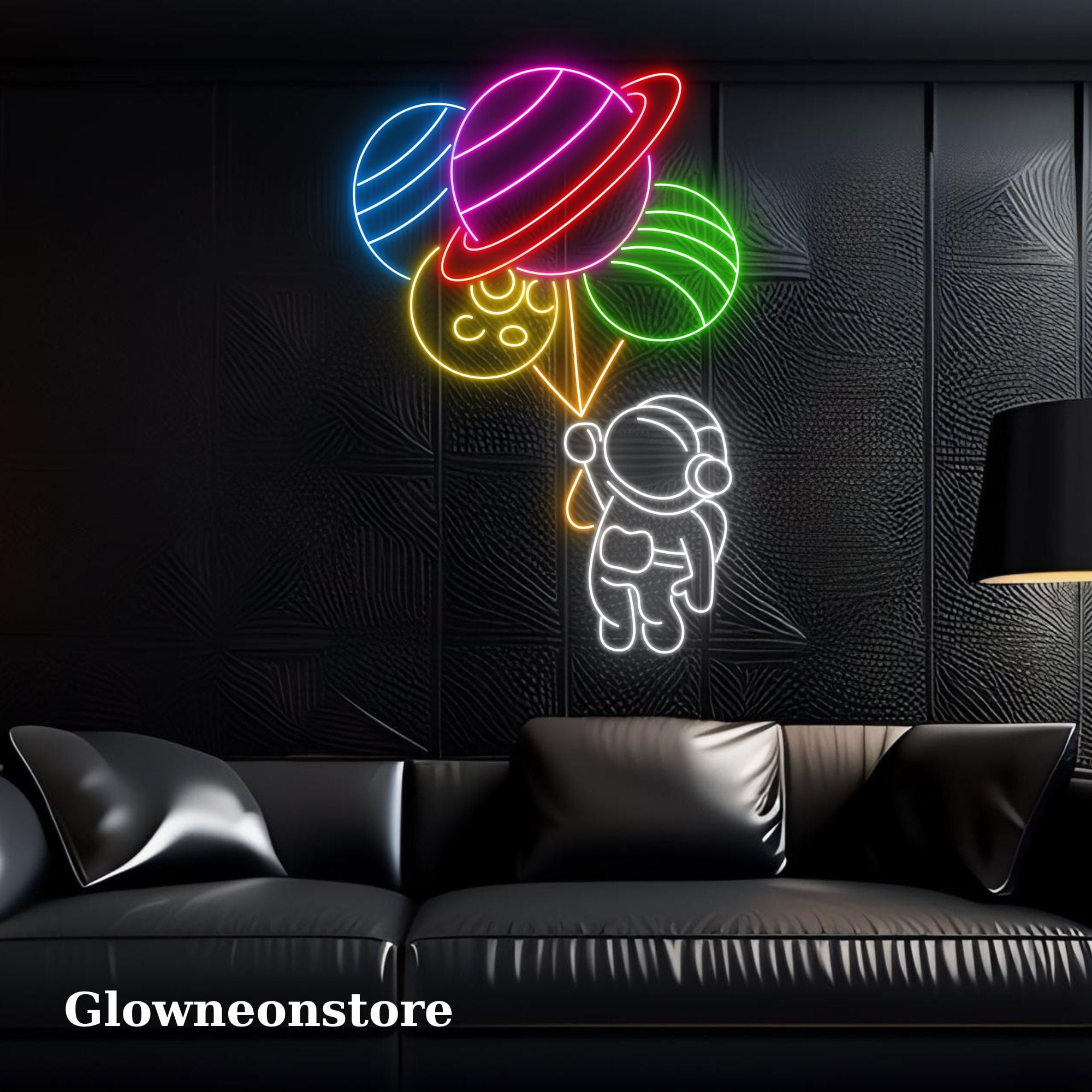 Glowneon Balloon Astronaut Led Sign, Astronaut Neon Sign, Astronaut ...
