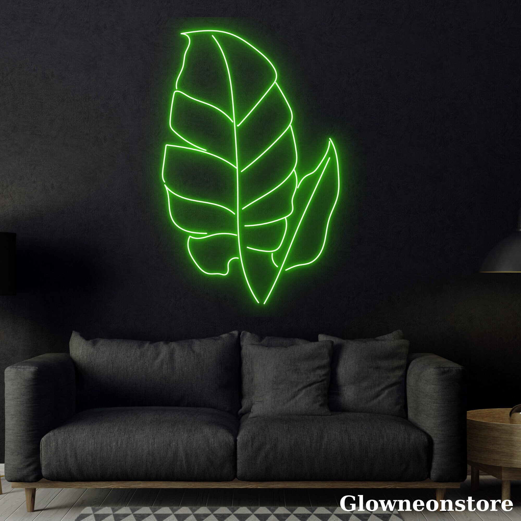 Glowneon Banana Palm Leaf Neon Sign, Banana Leaf Led Light, Party Decor ...