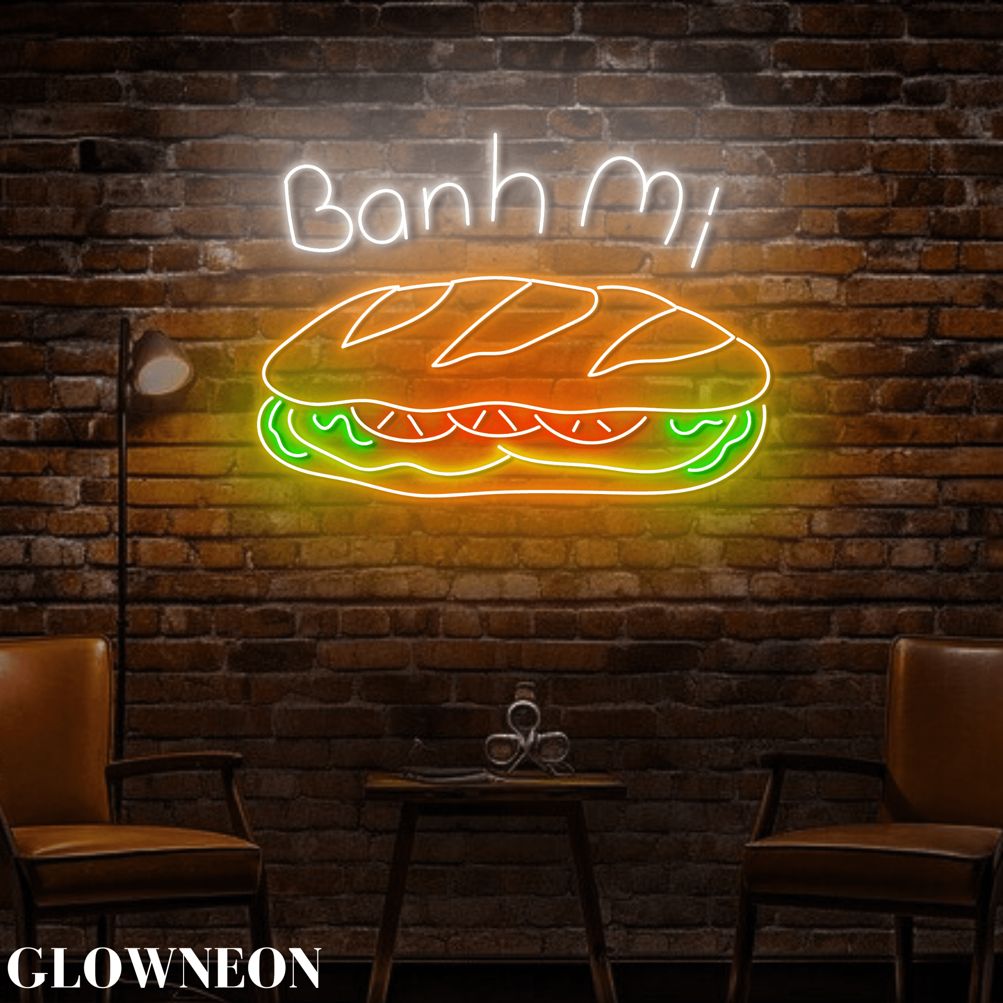 Glowneon Banh Mi Led Sign, Vietnam Banh Mi Restaurant Neon Wall Decor ...