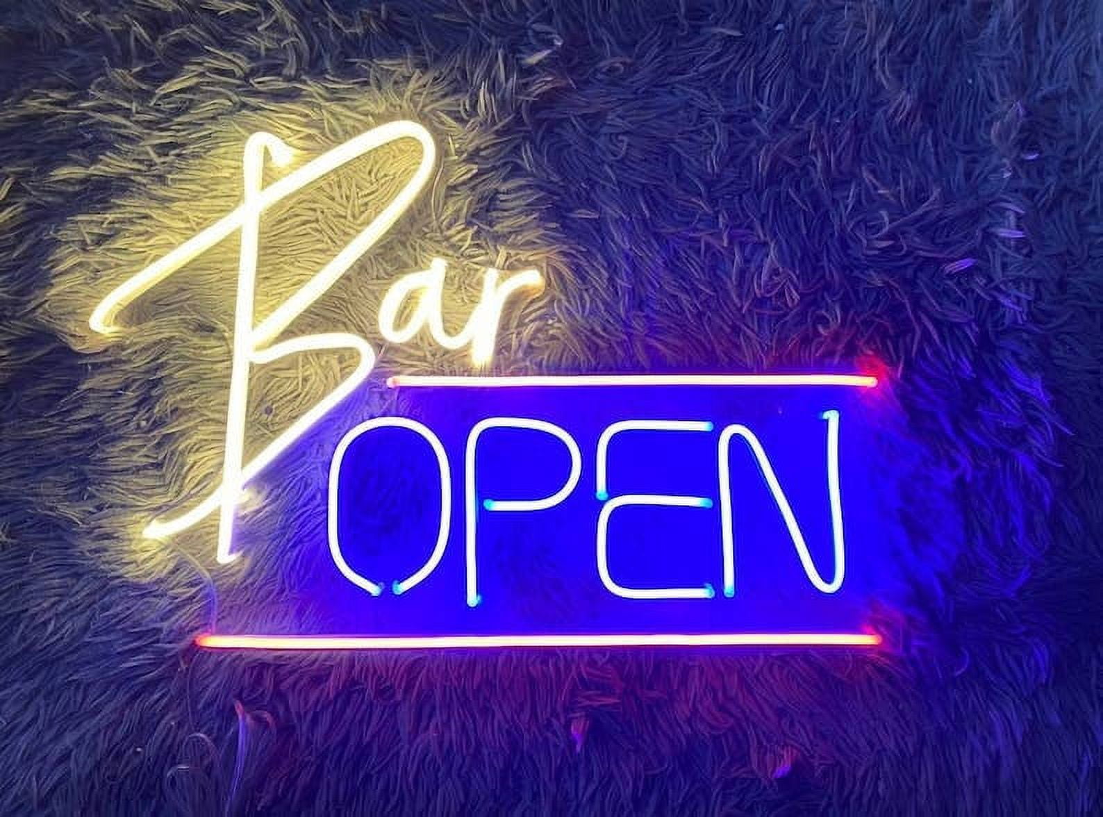 Glowneon Bar Open Neon Sign, Signboard Decor for Bar - Walmart.com