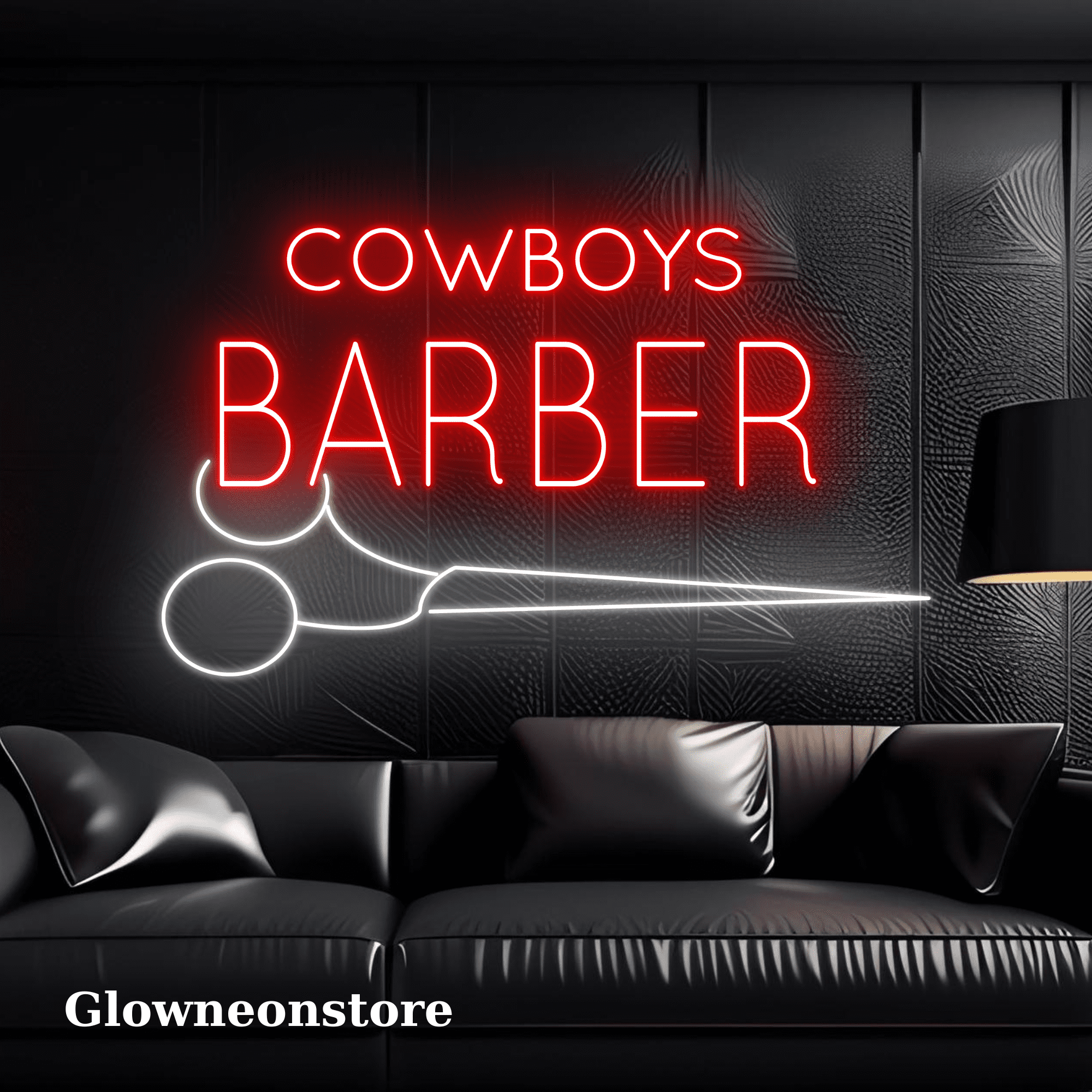 Glowneon Barber Cowboy Neon SignBarber Shop Led Light Decoration ...