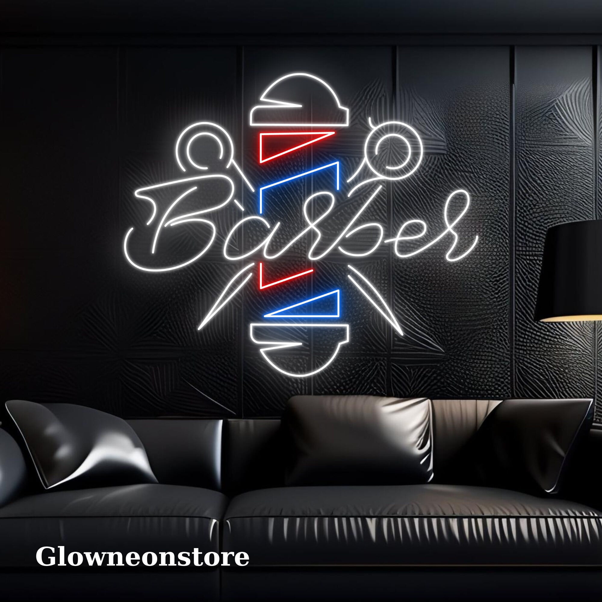 Glowneon Barber Neon Sign, Barber Led Sign, Barber Shop Neon Sign ...
