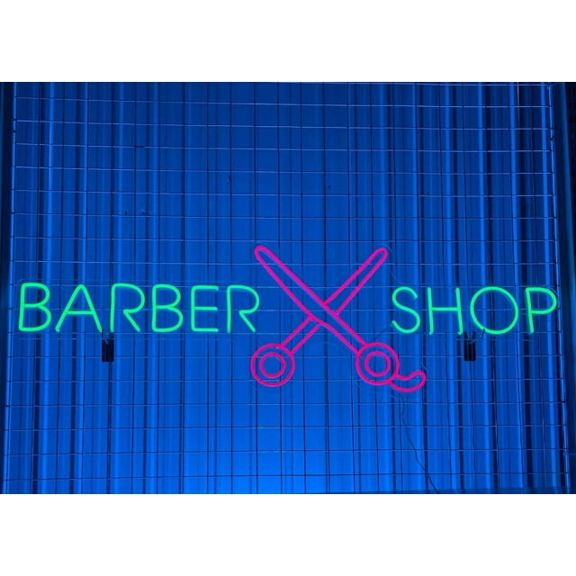 Glowneon Barber Shop Neon Sign, Hair Salon Signboard Decor - Walmart.com