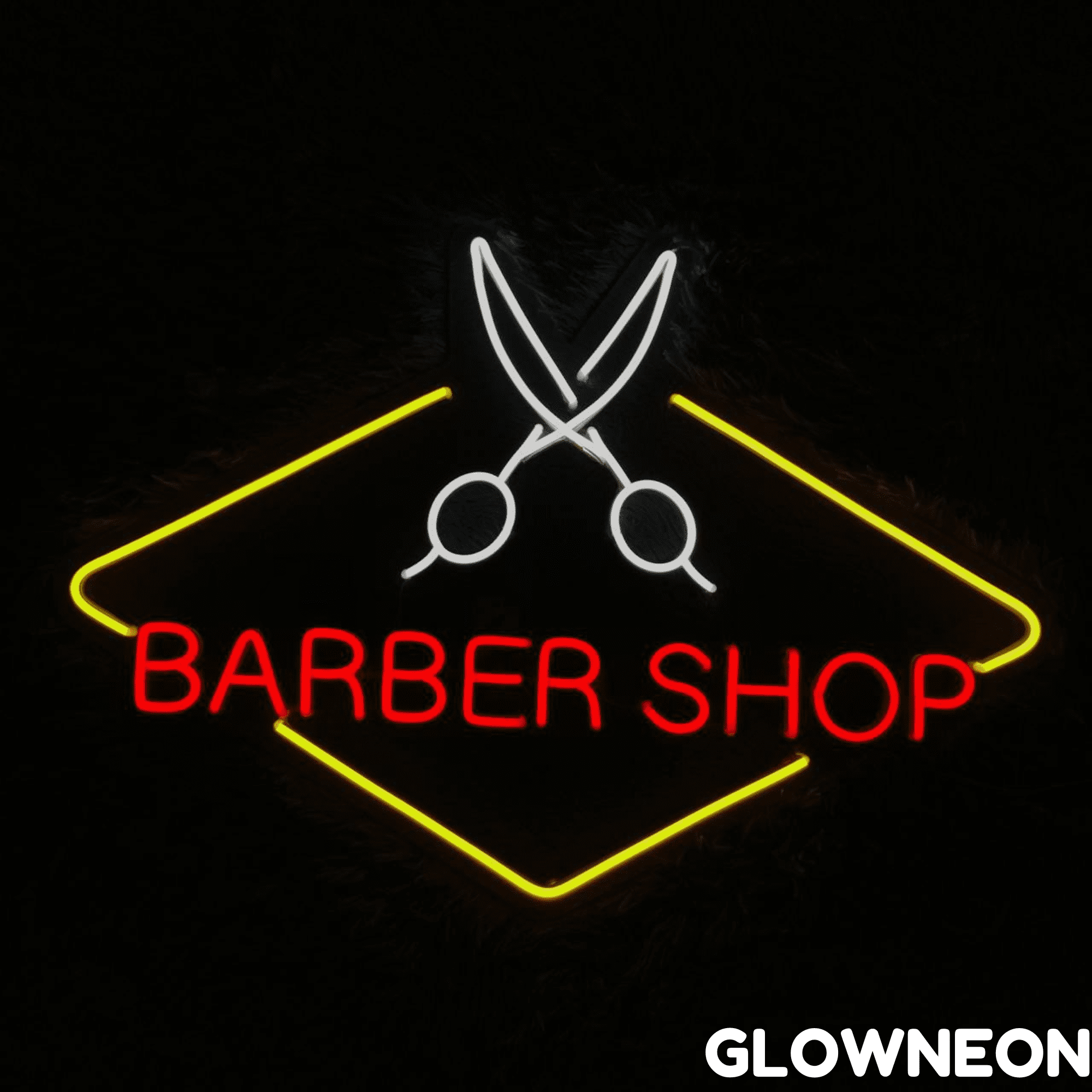 Glowneon Barber Shop Signboard Neon Sign, Open Barber Shop Led Light ...