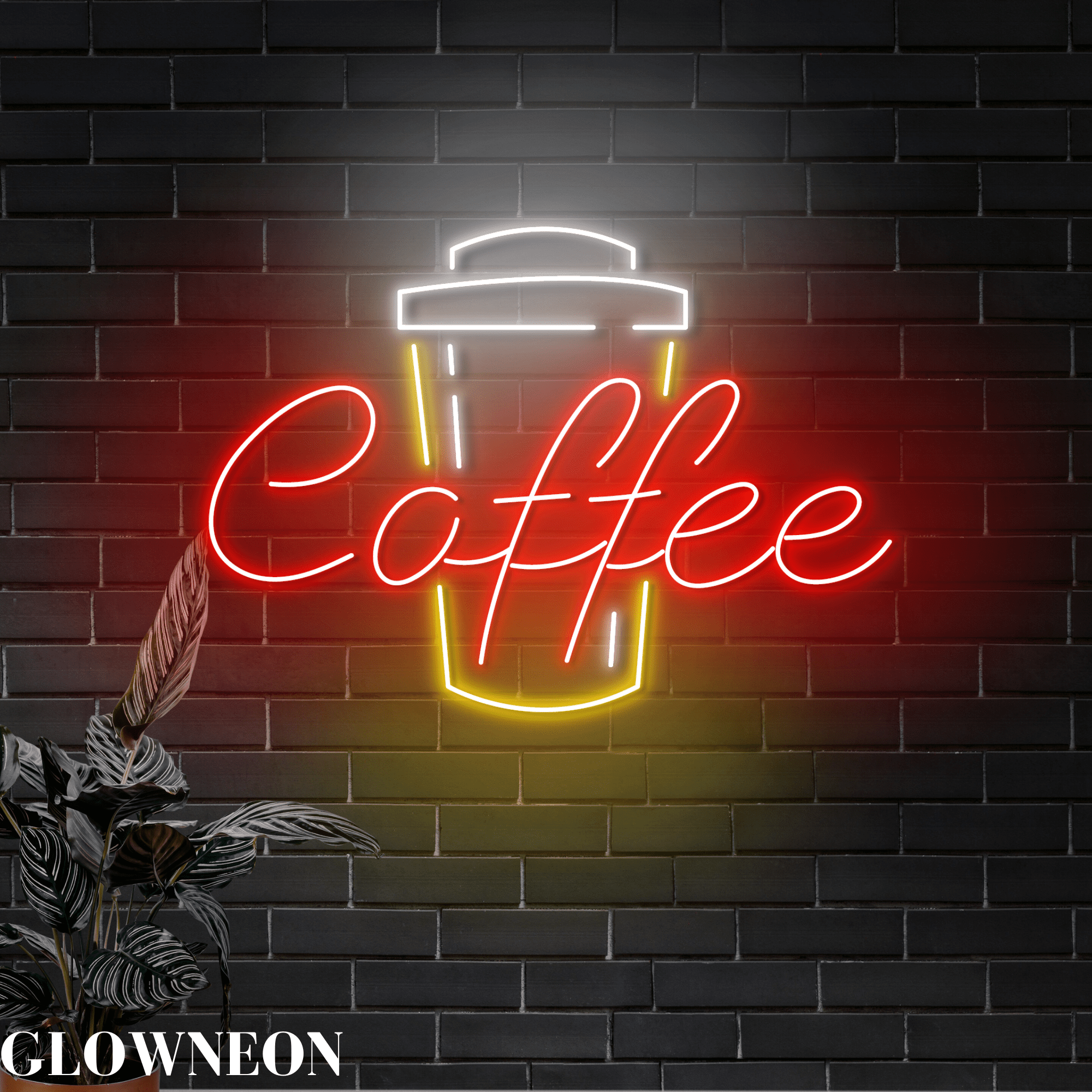 Glowneon Basic Coffee Shop Neon Signboard, Coffee Shop Open Led Sign ...