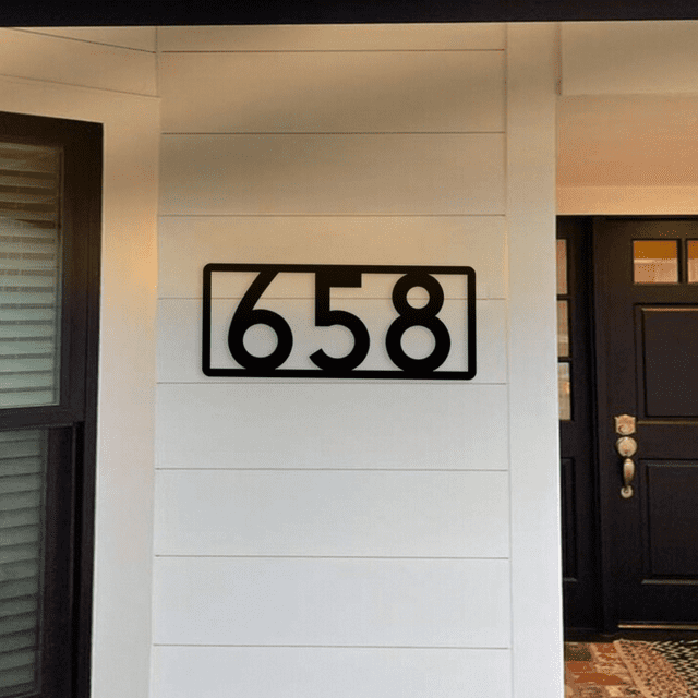 Glowneon Basic House Number Plates Metal Sign, Address Sign - Walmart.com