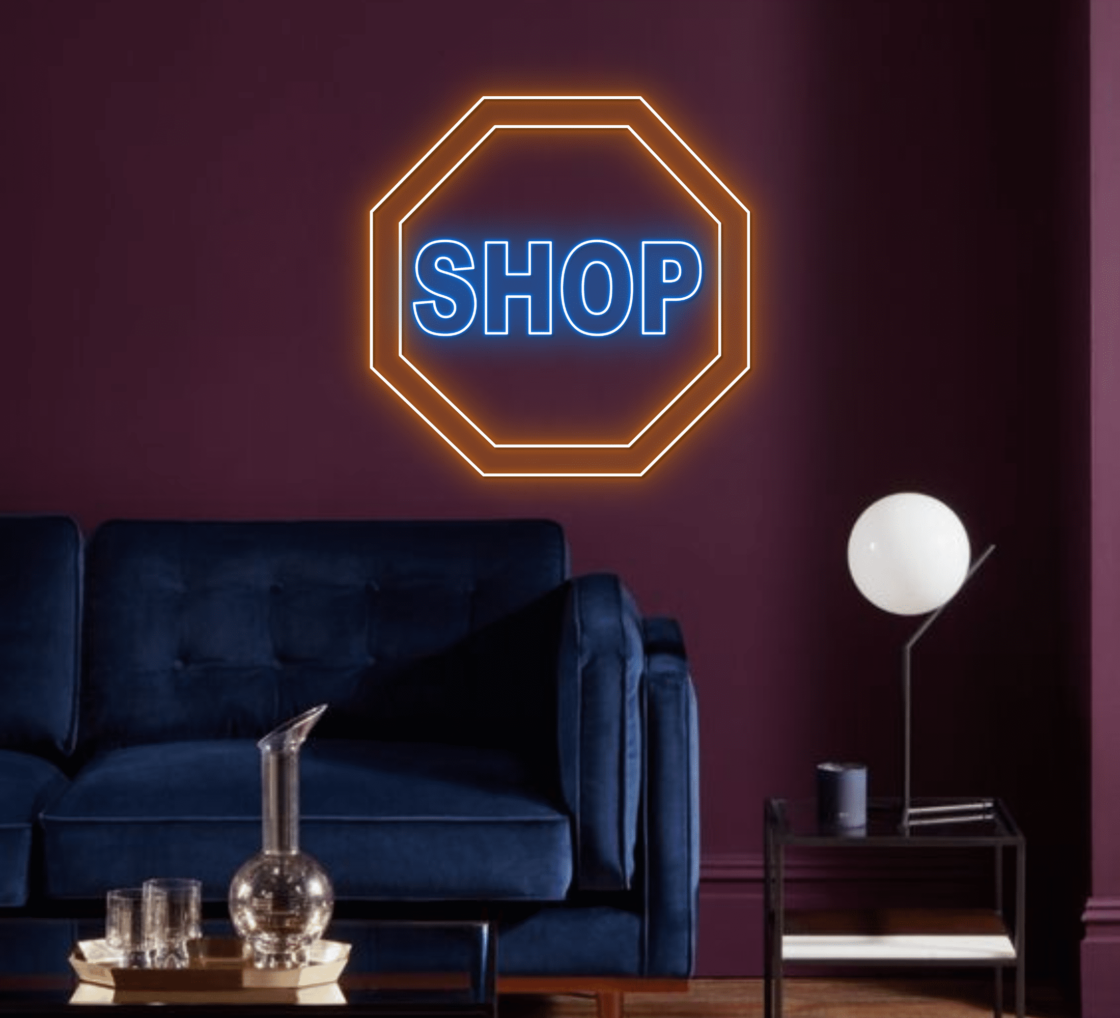 Glowneon Basic Shop Neon Signs, Welcome Sign for Shop/Store Decor ...