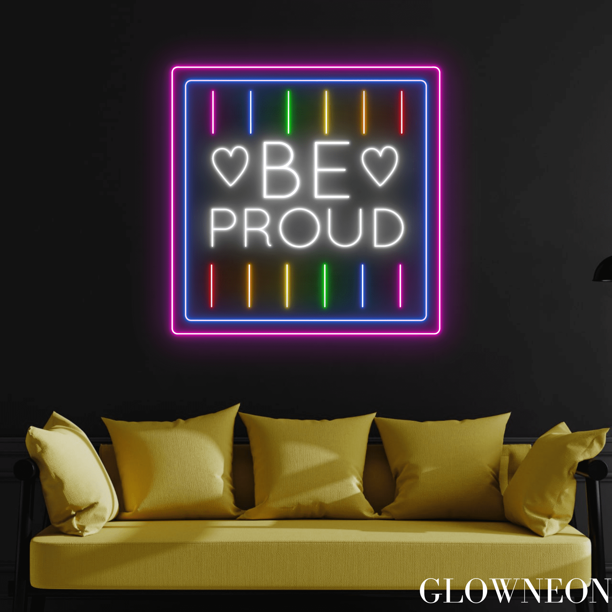 Glowneon Be Proud Neon Sign, Pride LGBT Led Sign, LGBT Wall Led Decor ...