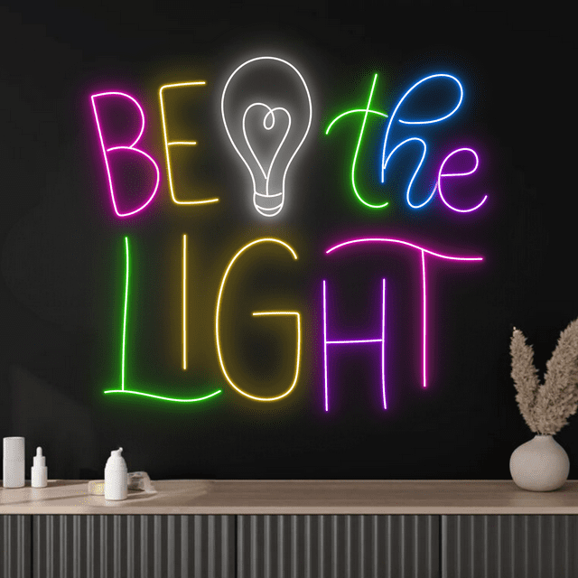 Glowneon Be The Light Neon Sign, Business Class Wall Decor - Walmart.com