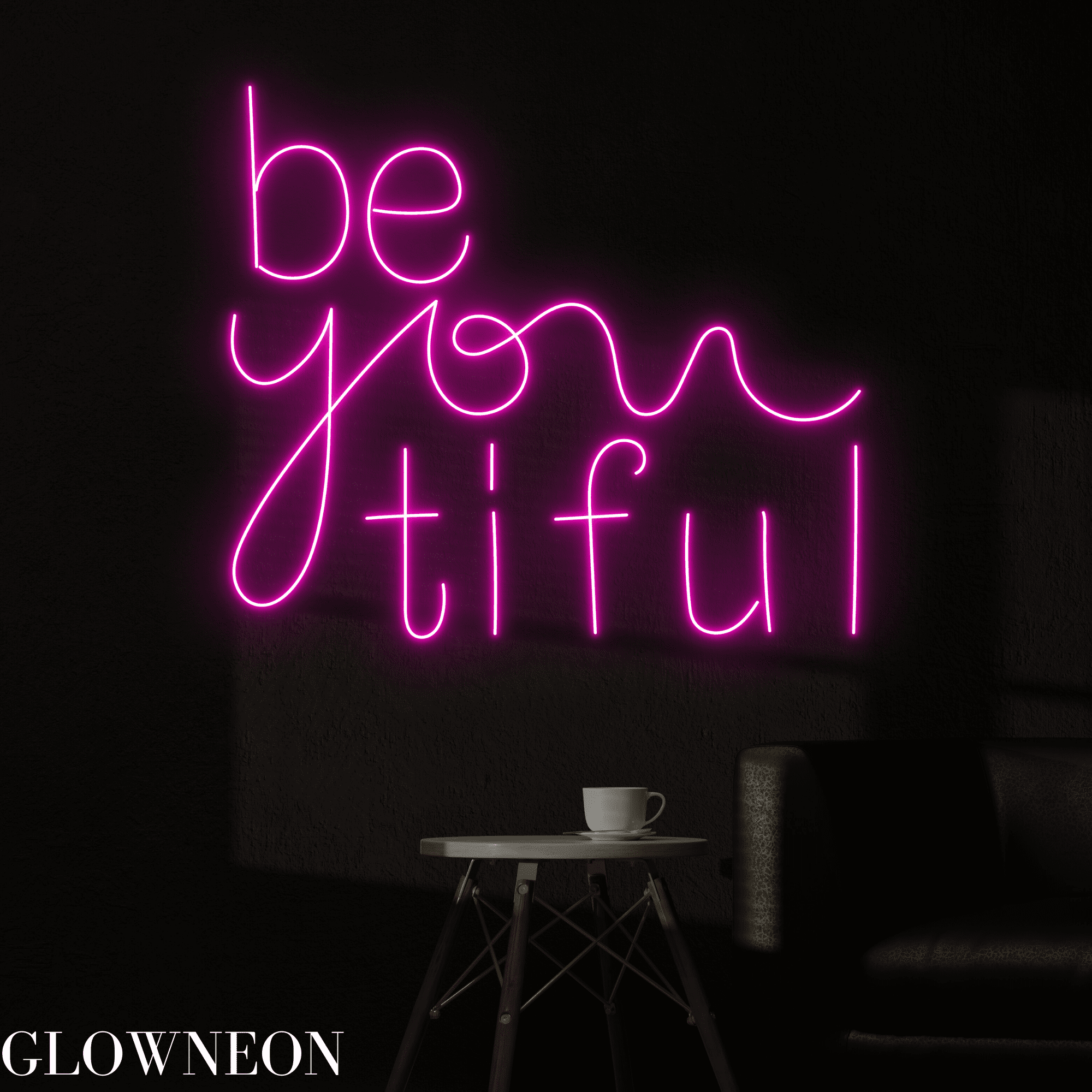 Glowneon Be You Tiful Neon Sign, Beauty Salon Led Sign, Makeup Decor ...