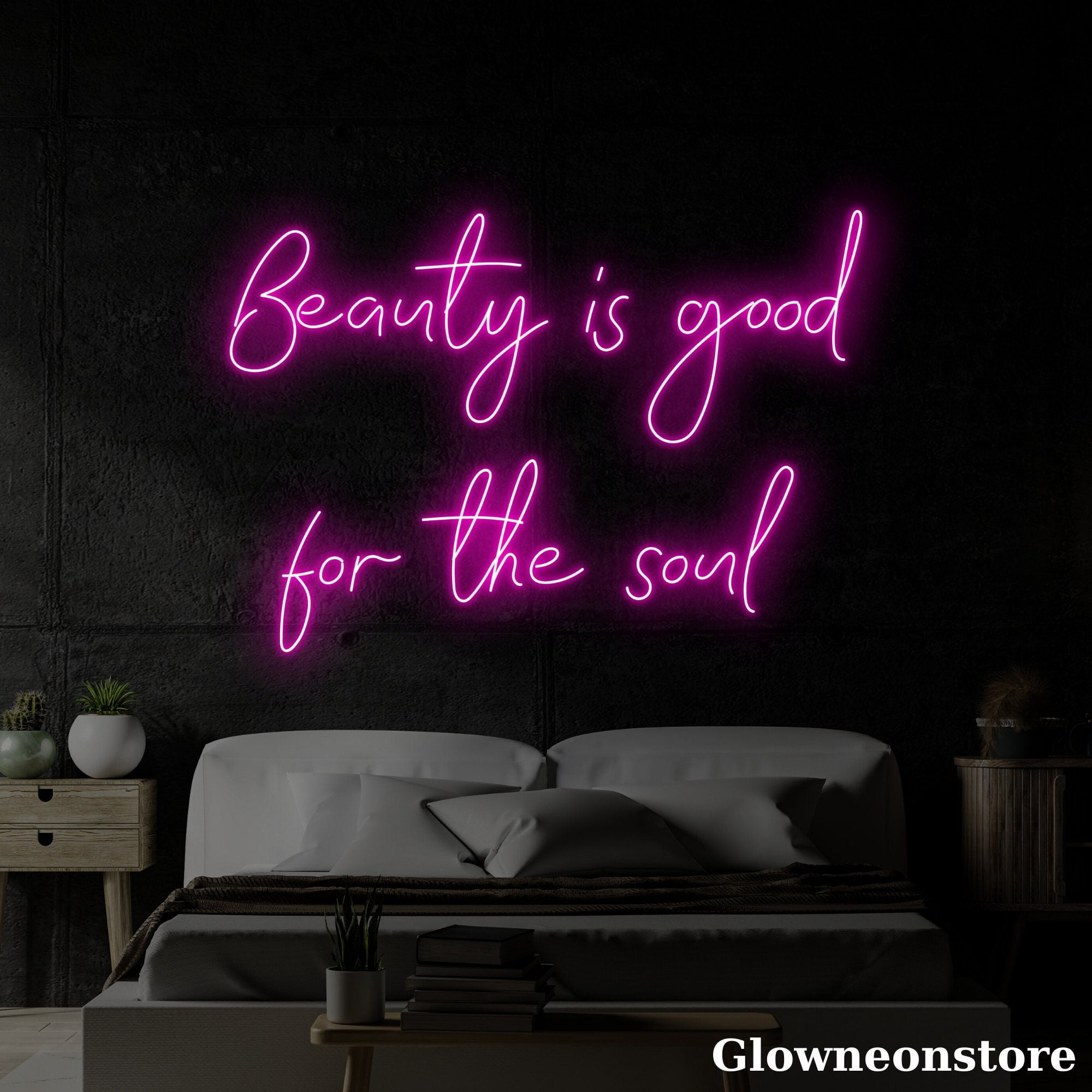 Glowneon Beauty Is Good for the Soul Neon Sign, Beauty Studio Sign ...