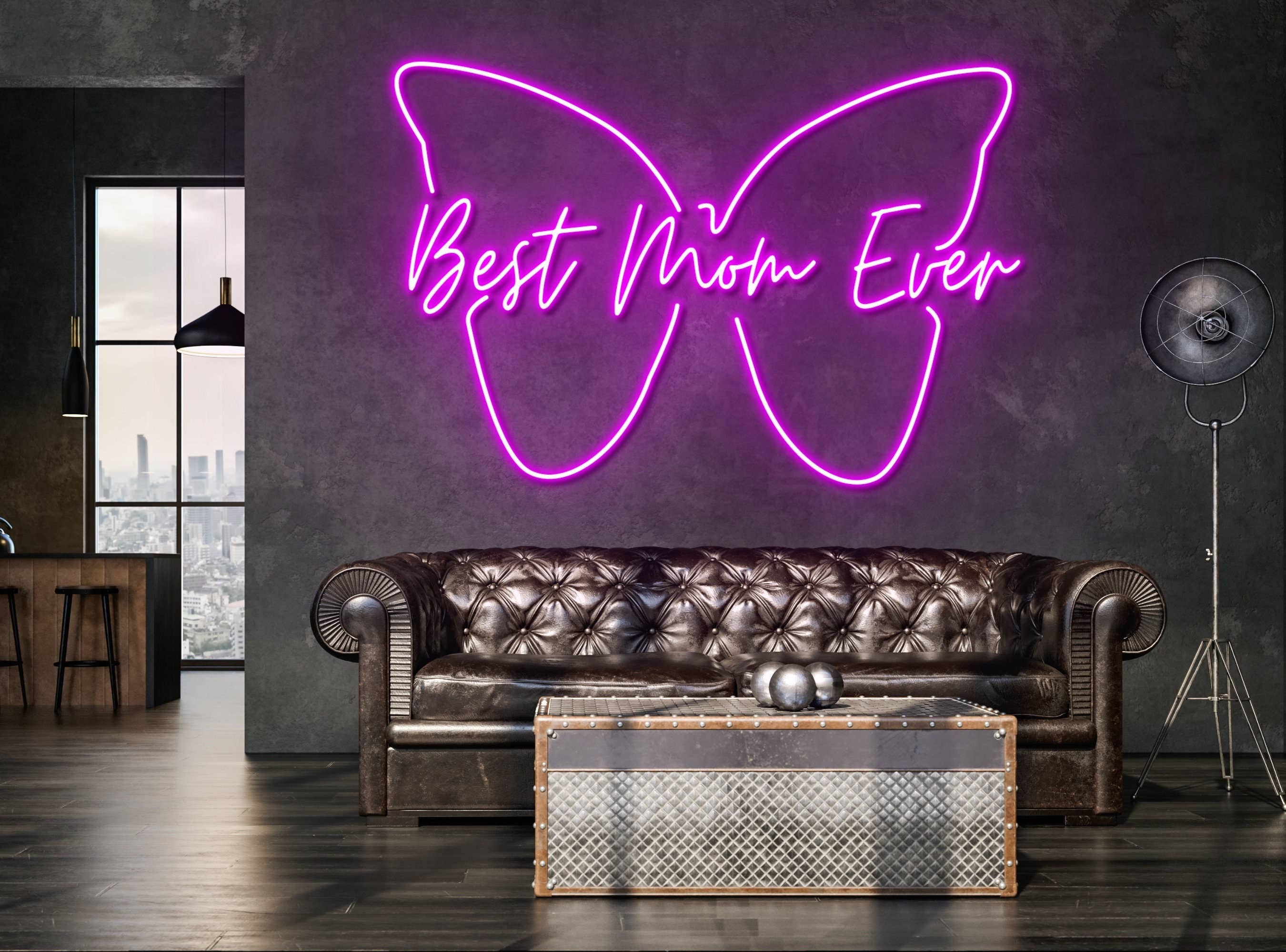 Glowneon Best Mom Ever Butterfly Neon Sign, Gifts Decor for mom ...