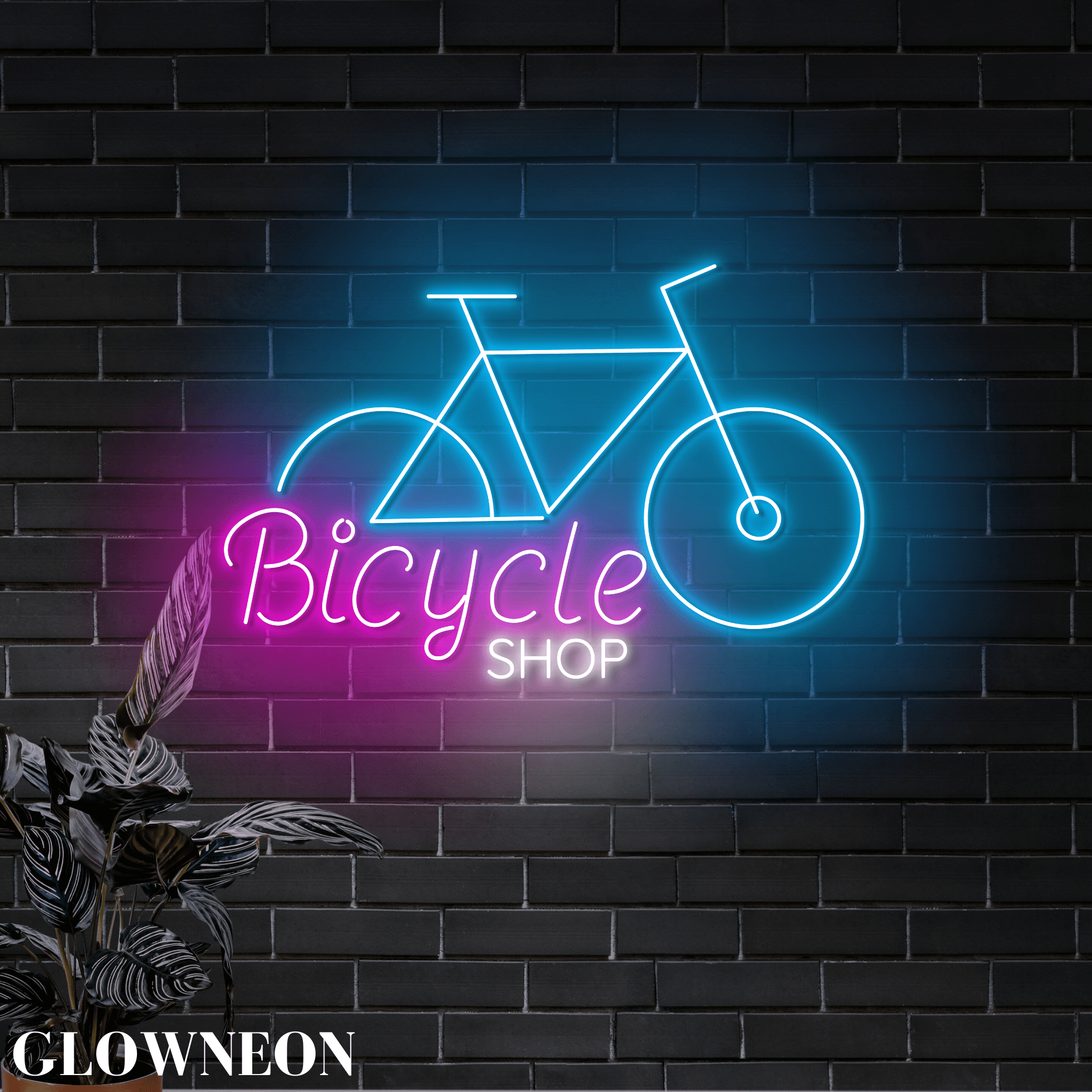 Glowneon Bicycle Shop Led Light Sign, Sport Bike Shop Neon Open Sign ...